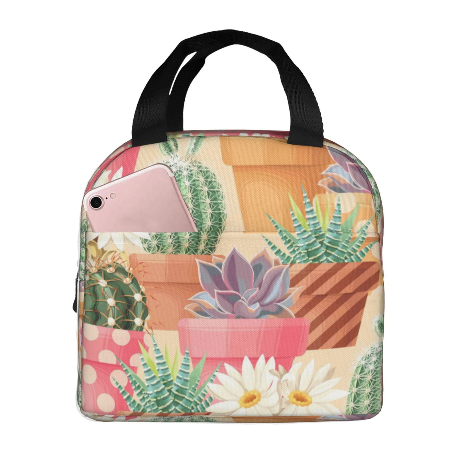 Salouo Succulent And Cactus for Unisex Lunch Bag Leakproof Lunch Tote ...