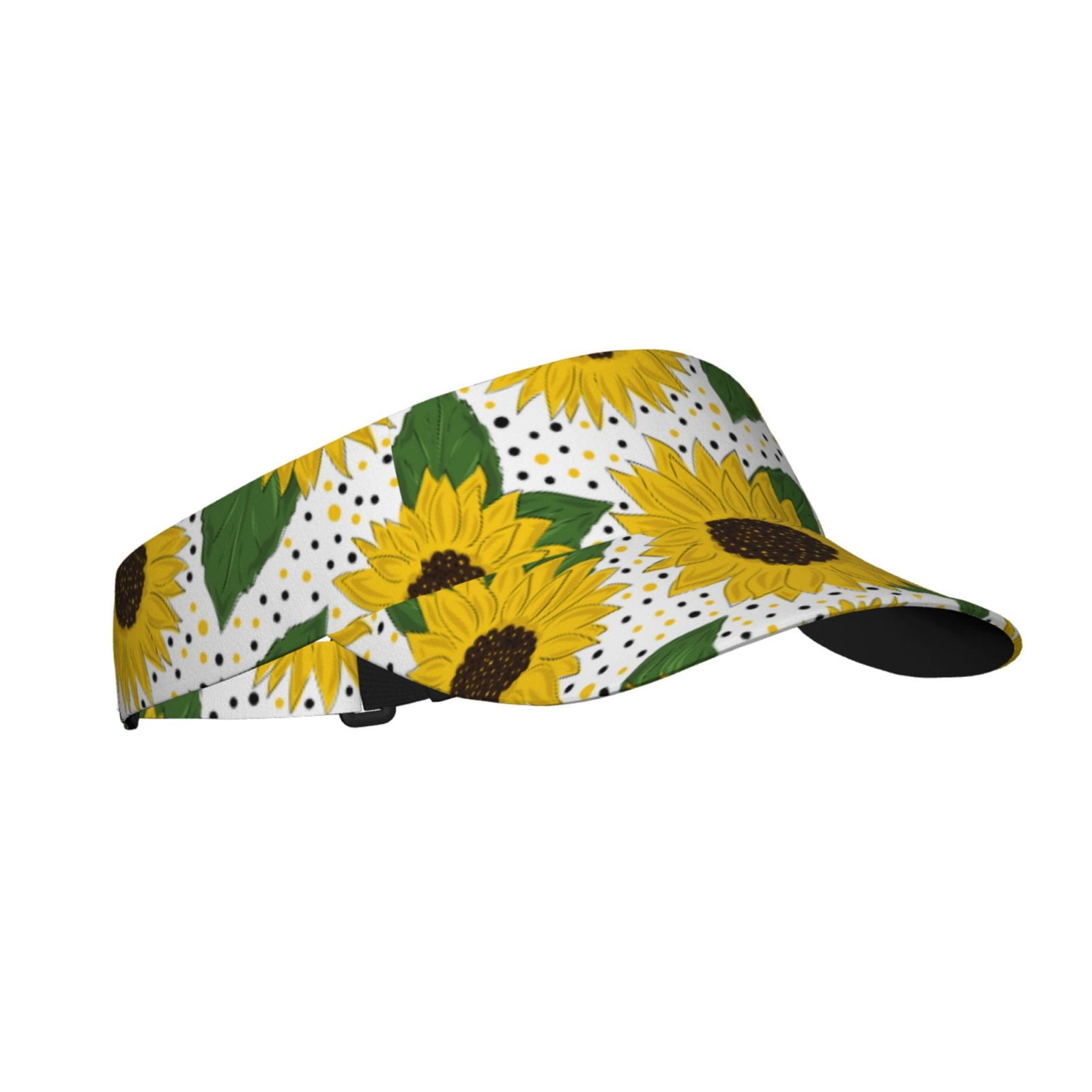 Salouo Sunflowers Pattern Sport Sun Visor Hats,1-Piece of Adult Sunscreen Visor Cap Adjustable ...