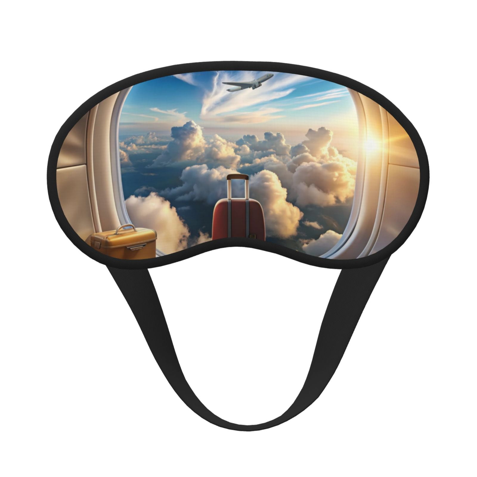 Salouo Sunset Airplane Travel View Print Sleep Mask Eye Cover, 1-Pack ...