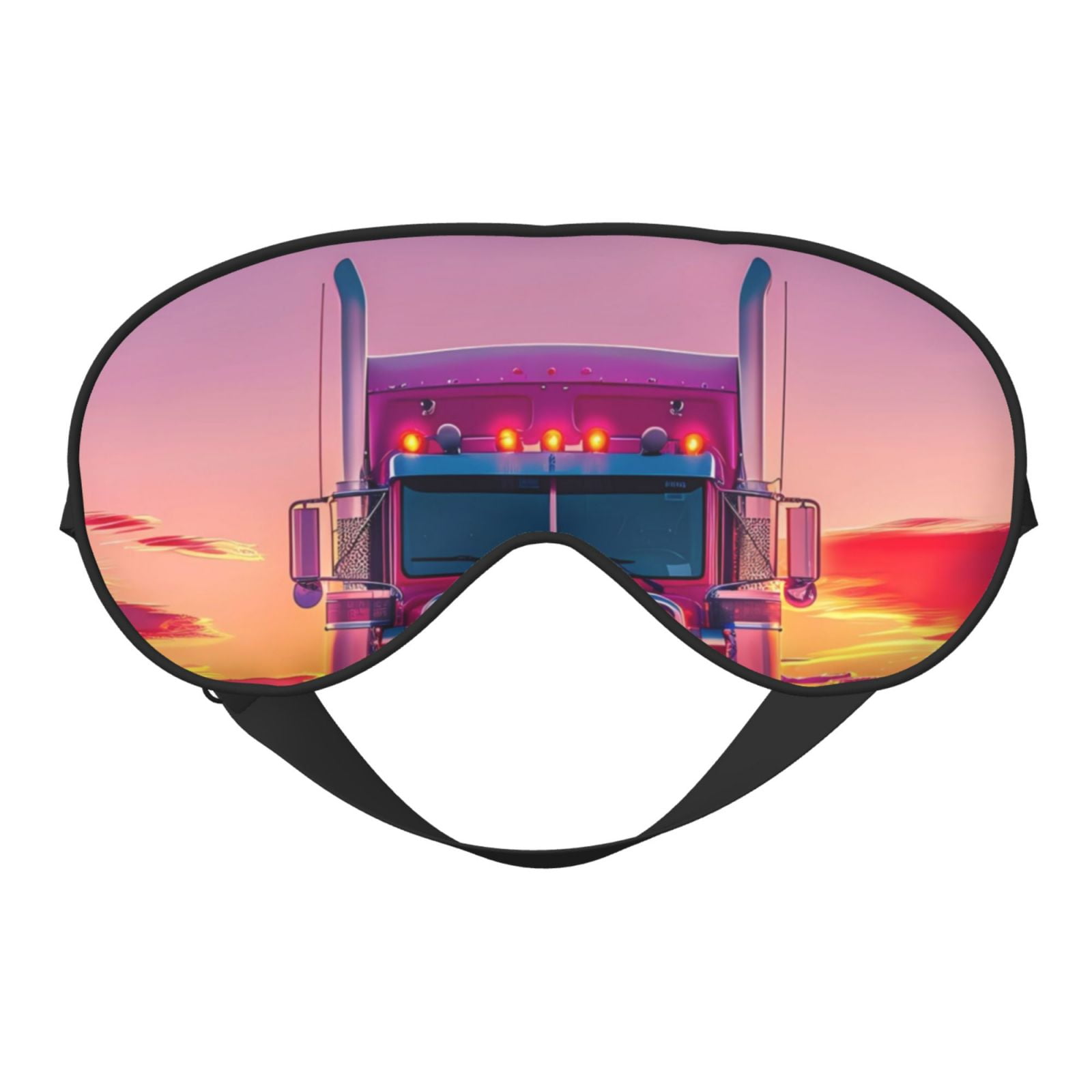 Salouo Sunset Truck Highway Pattern Sleep Mask,Sleep Eye Mask ...