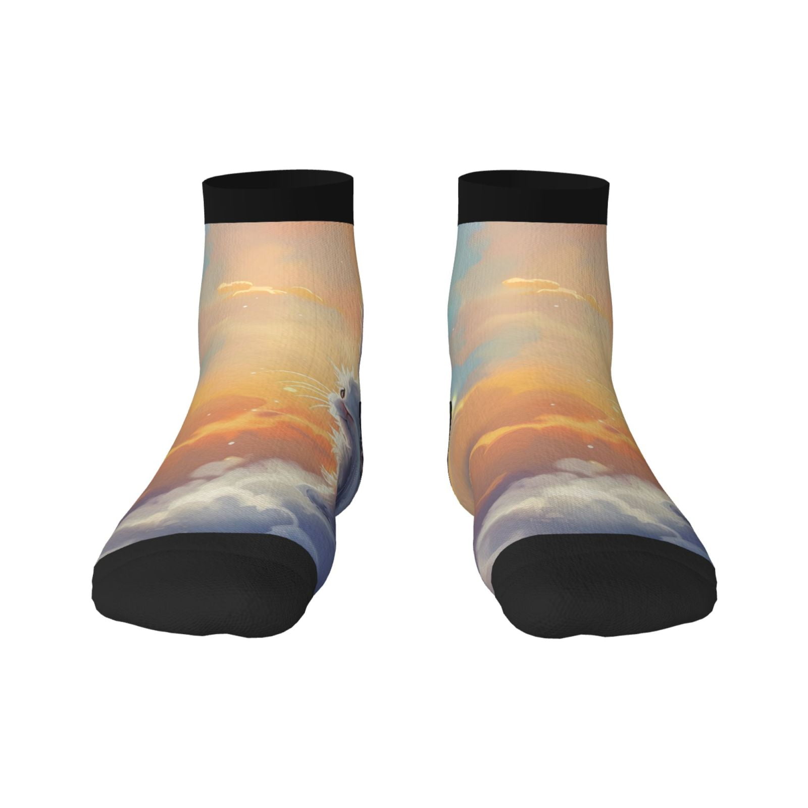 Salouo Sunshine Colorful Cloud Rabbit Pattern Unisex Middle Tube Socks ...