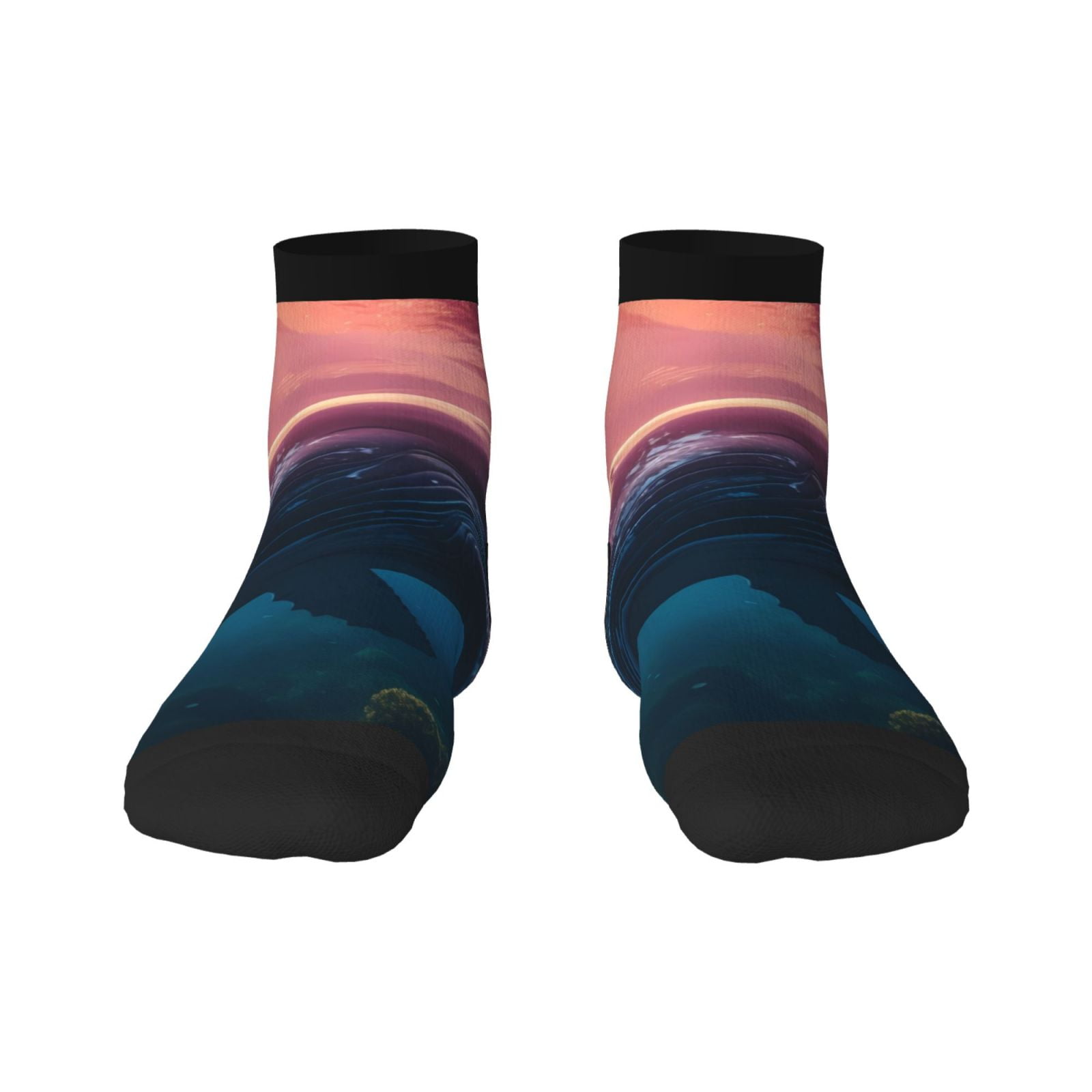 Salouo Sunshine Ocean Whale Pattern Unisex Middle Tube Socks,Middle ...