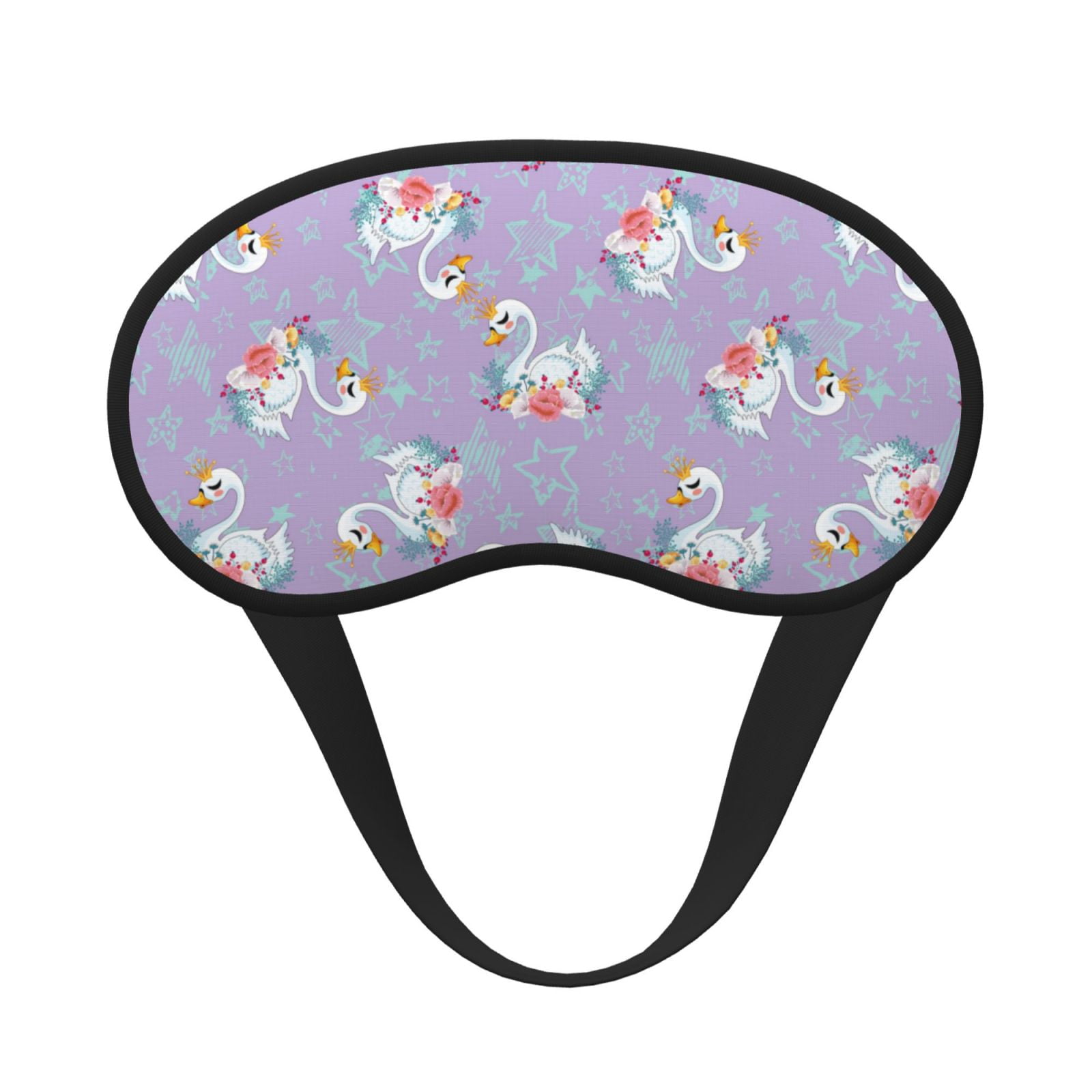 Salouo Swan With Stars Print Sleep Mask Eye Cover, 1-Pack Eye Masks ...