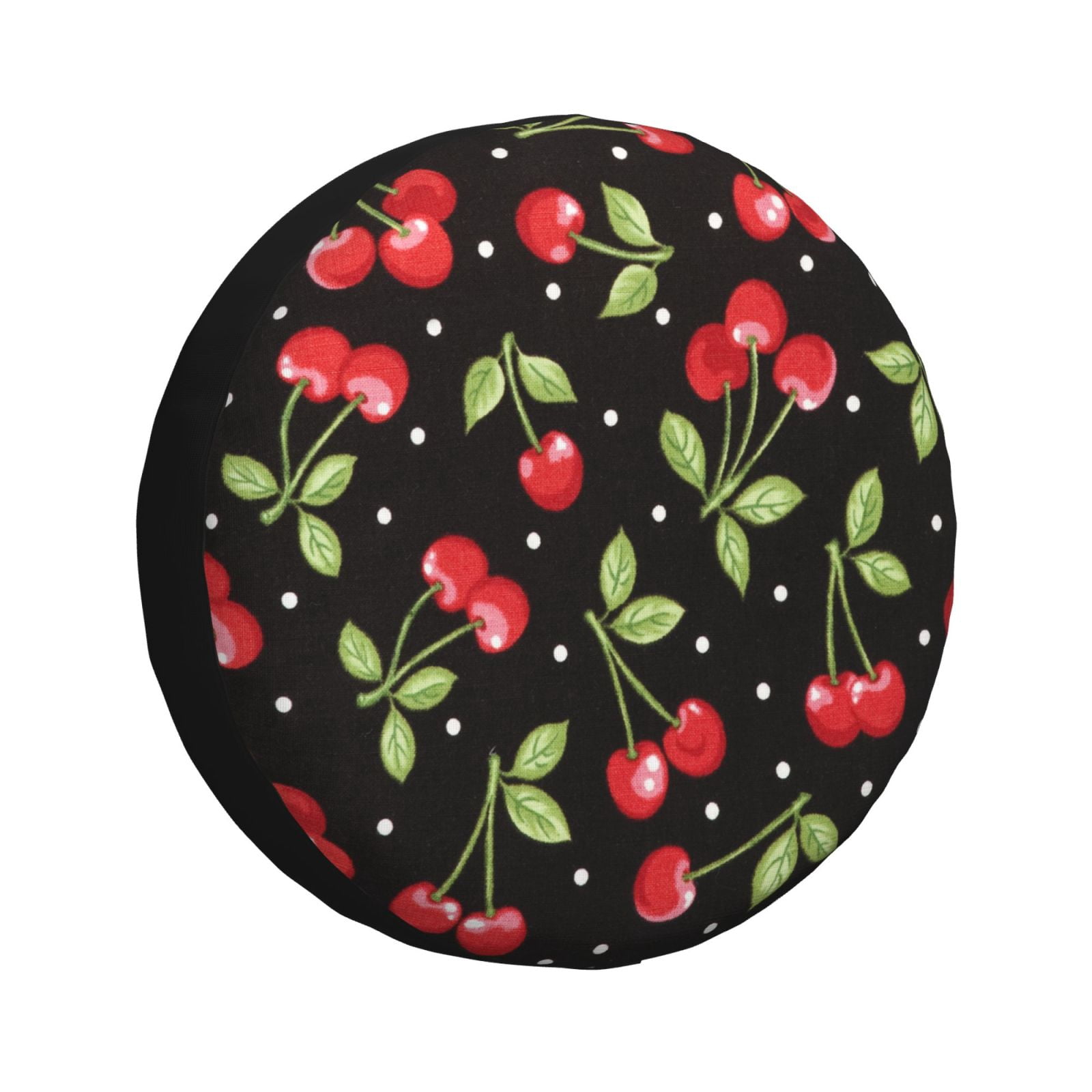 Salouo Sweet Red Cherry Print Spare Tire Cover 14-17 inch Spare Tire ...