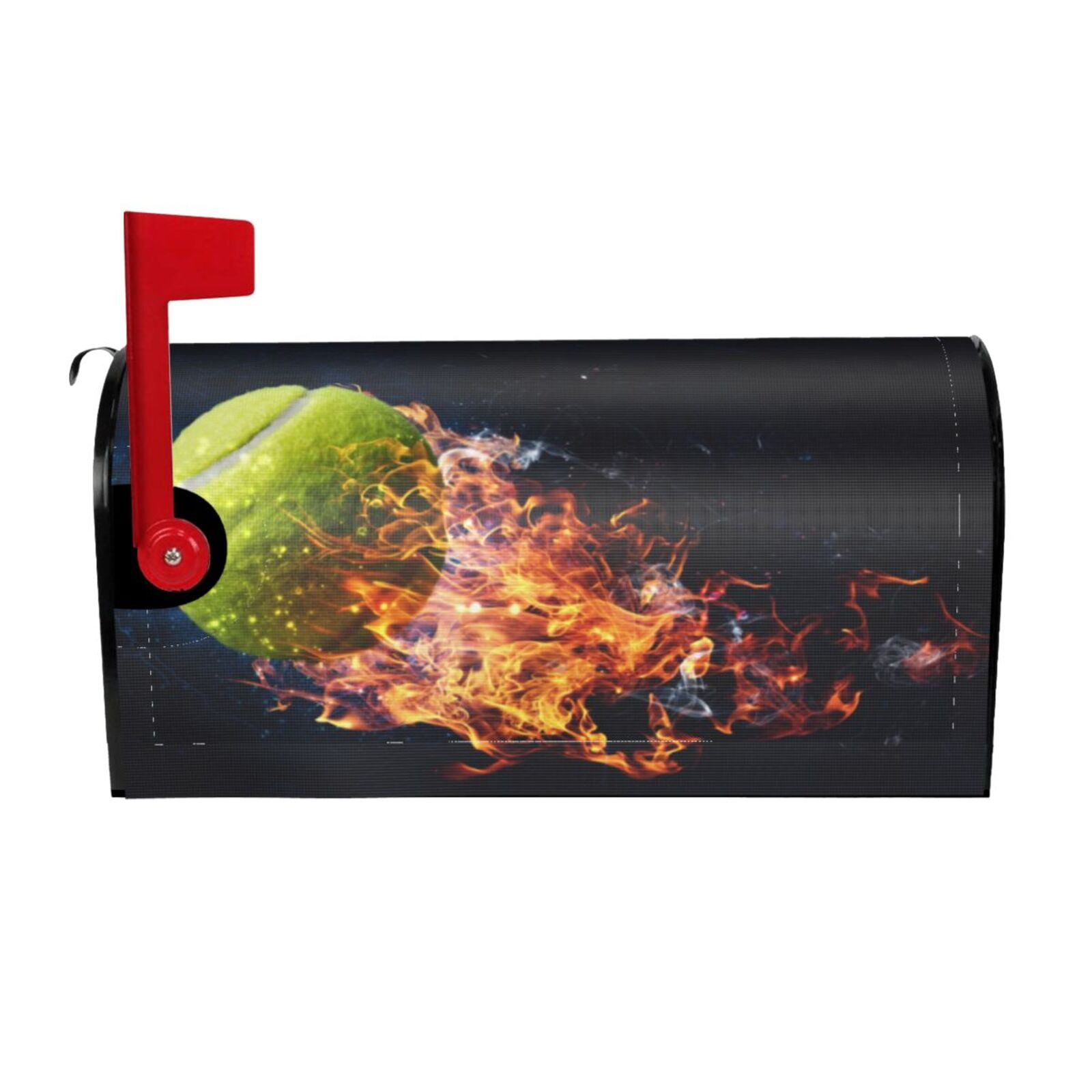 Salouo Tennis Ball In Fire1 for Magnetic Mailbox Covers Waterproof Post ...