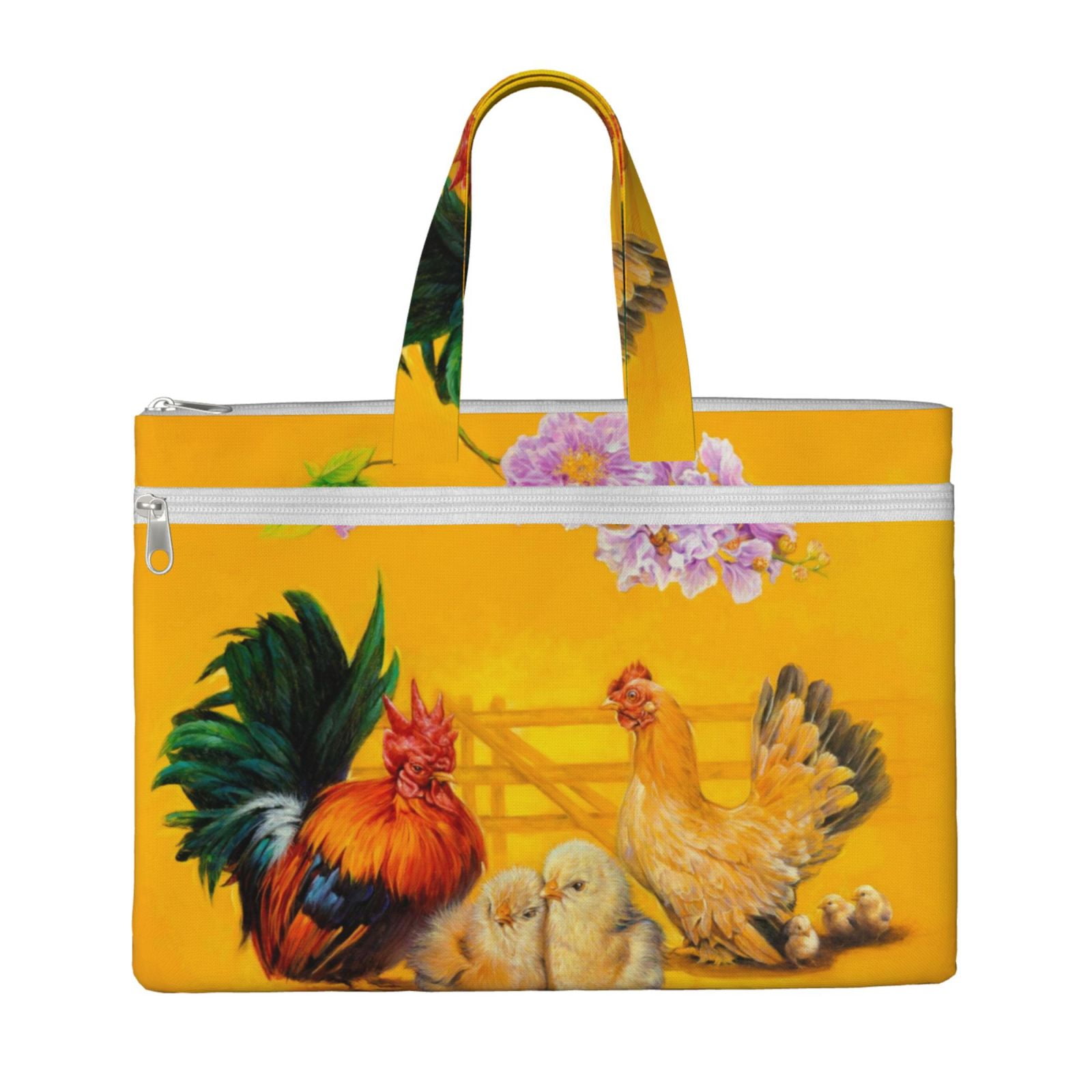 Salouo The Chicken Family for Canvas Tote File Bag, Tote Bag With ...