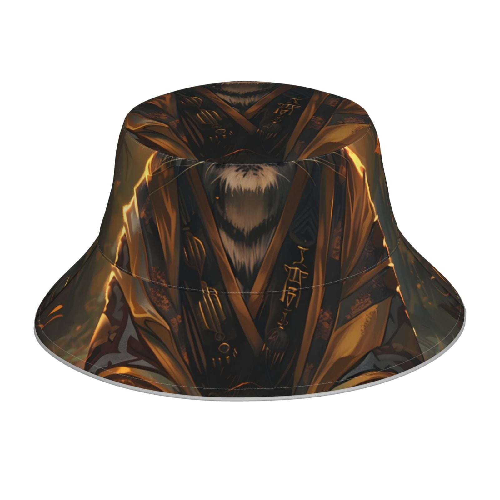 Salouo Tiger In The Fallen Leaf Forest Print Unisex Bucket Hat, Outdoor ...