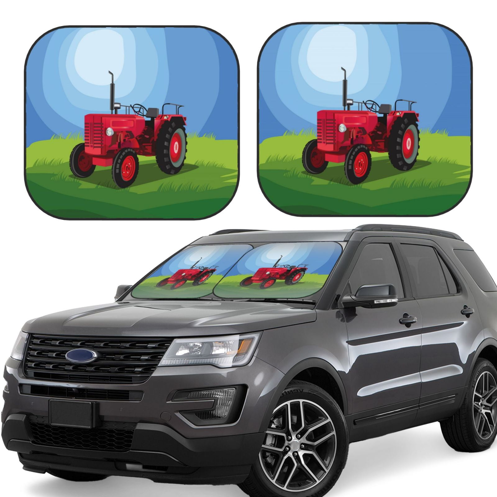 Salouo Tractor on farming land Pattern Car Windshield Sun Shade ...
