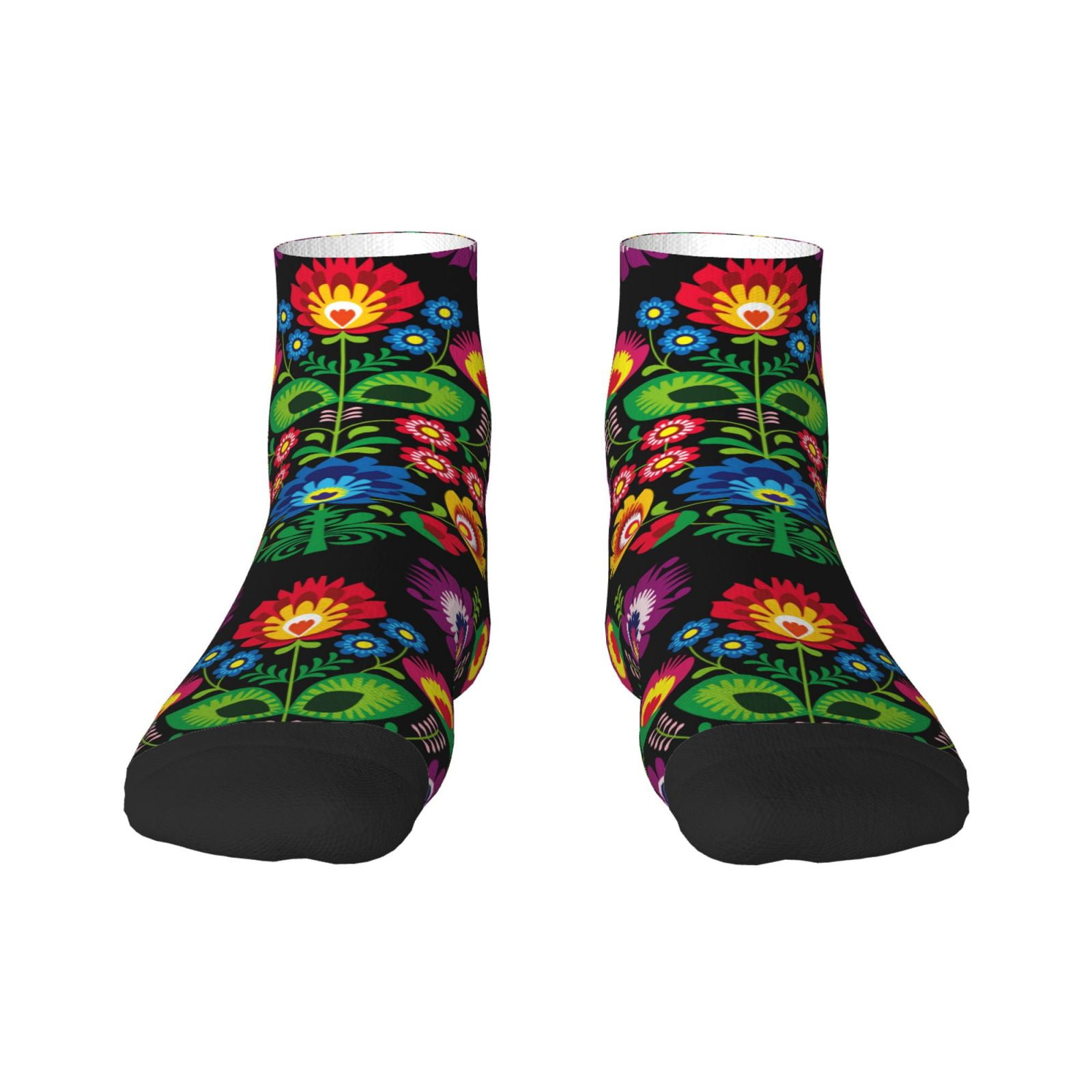 Salouo Traditional Floral Polish Pattern Unisex Middle Tube Socks ...