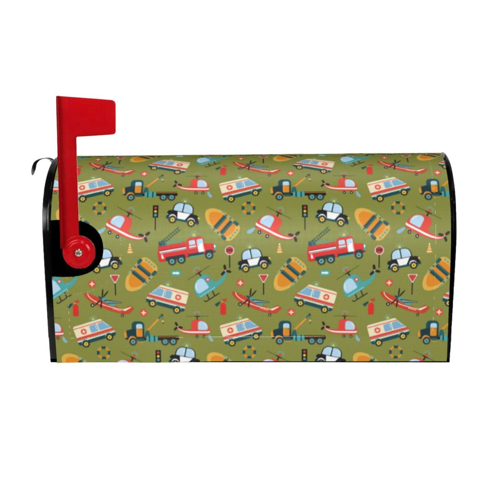 Salouo Transportation Prints for Magnetic Mailbox Covers Waterproof ...