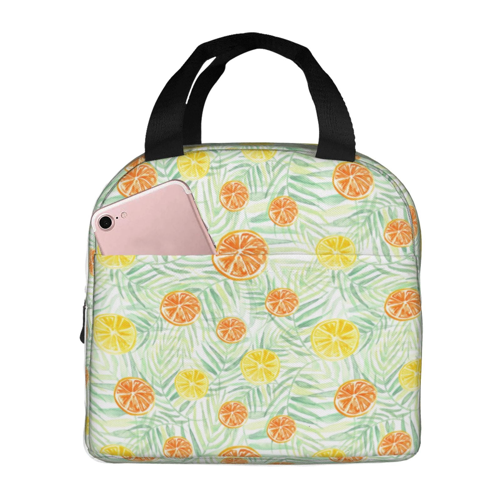 Salouo Tree Palms Lemon for Unisex Lunch Bag Leakproof Lunch Tote Large ...