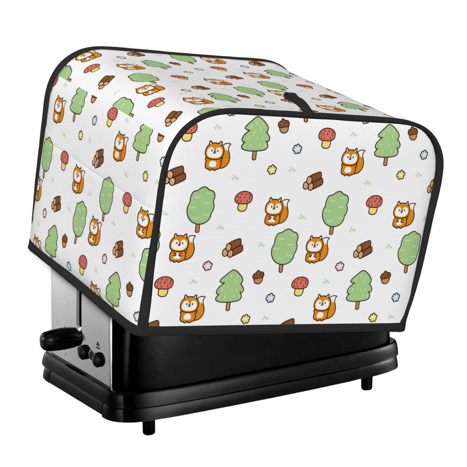 Salouo Tree Squirrel Pattern Four Slice Bread Machine Cover,Universal ...