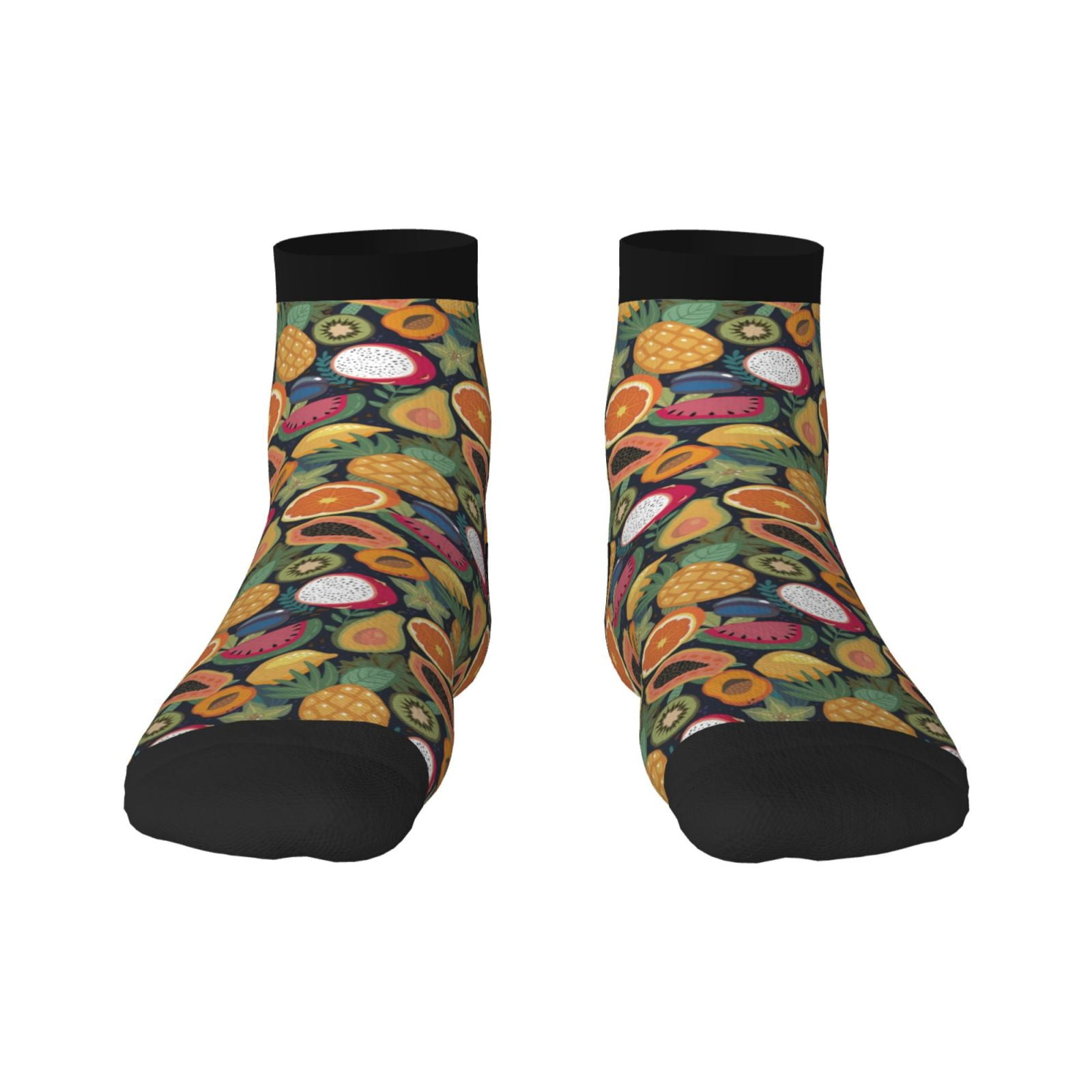 Salouo Tropical Fruits Pattern Unisex Middle Tube Socks,Middle-Finger ...
