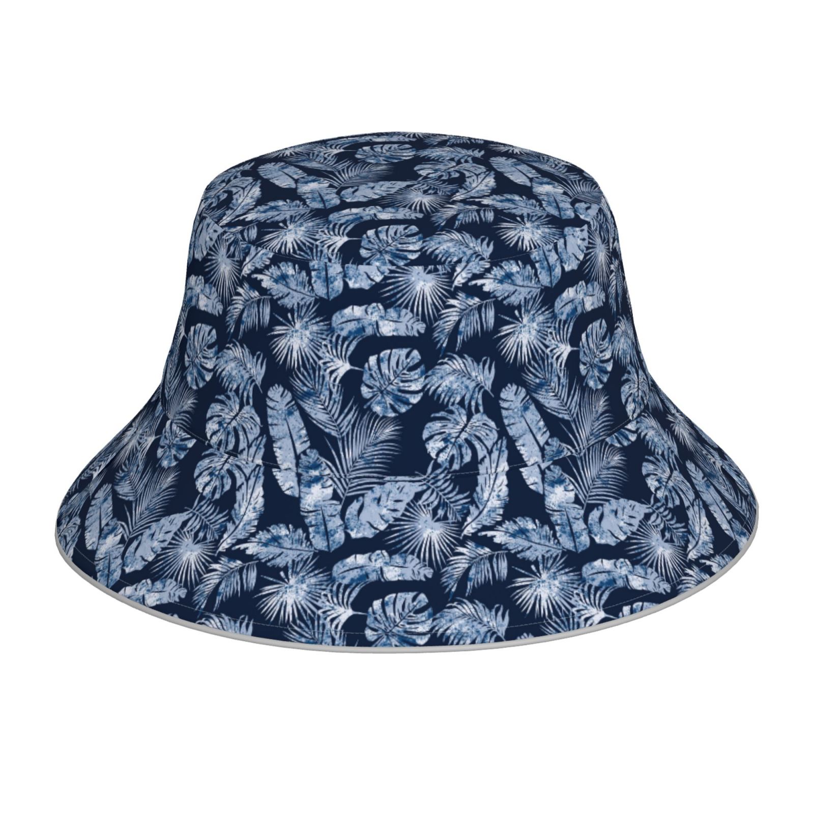 Salouo Tropical Leaves Print Unisex Bucket Hat, Outdoor Summer Beach ...