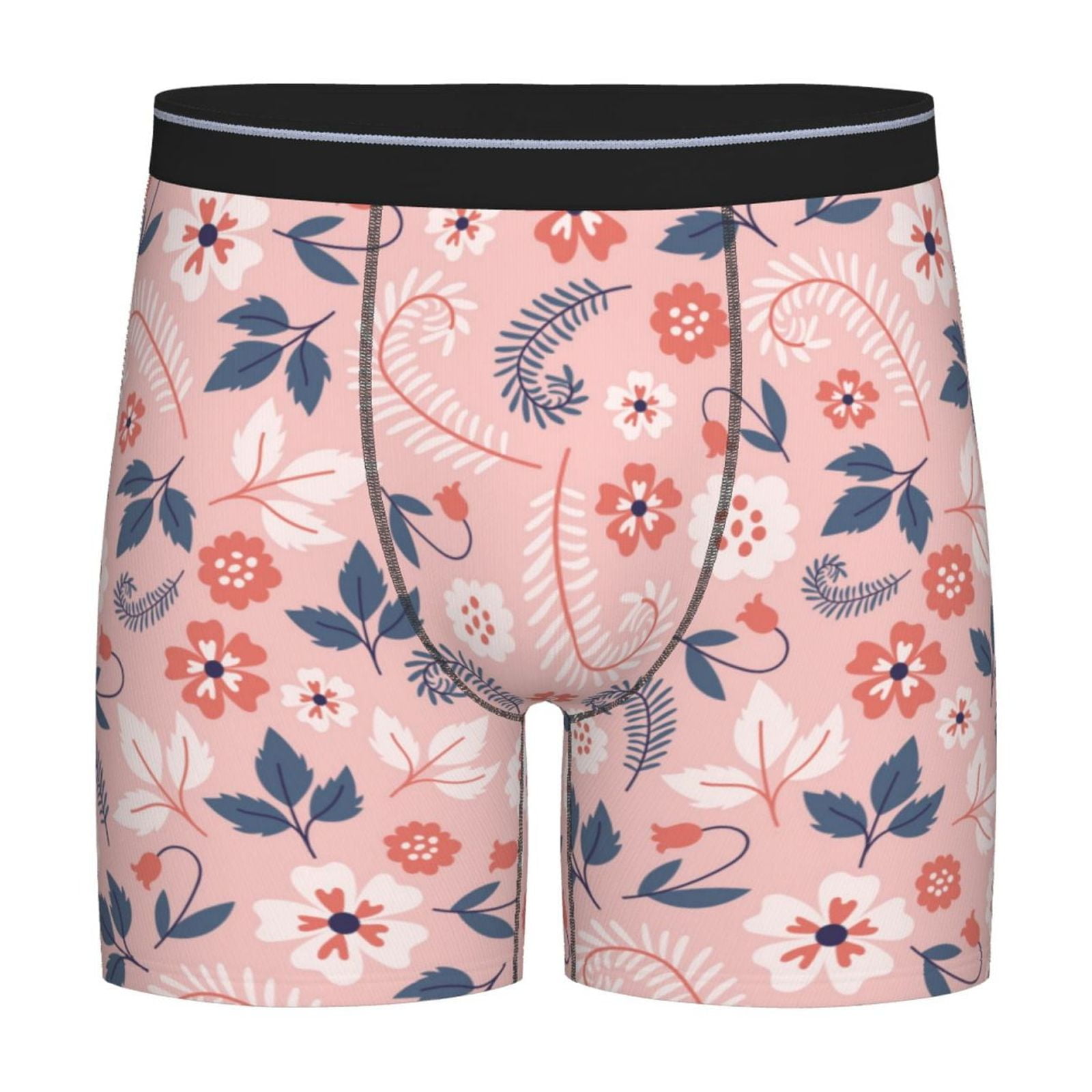 Salouo Tropical Plants Pattern Men's Boxer Briefs, Soft & Breathable ...