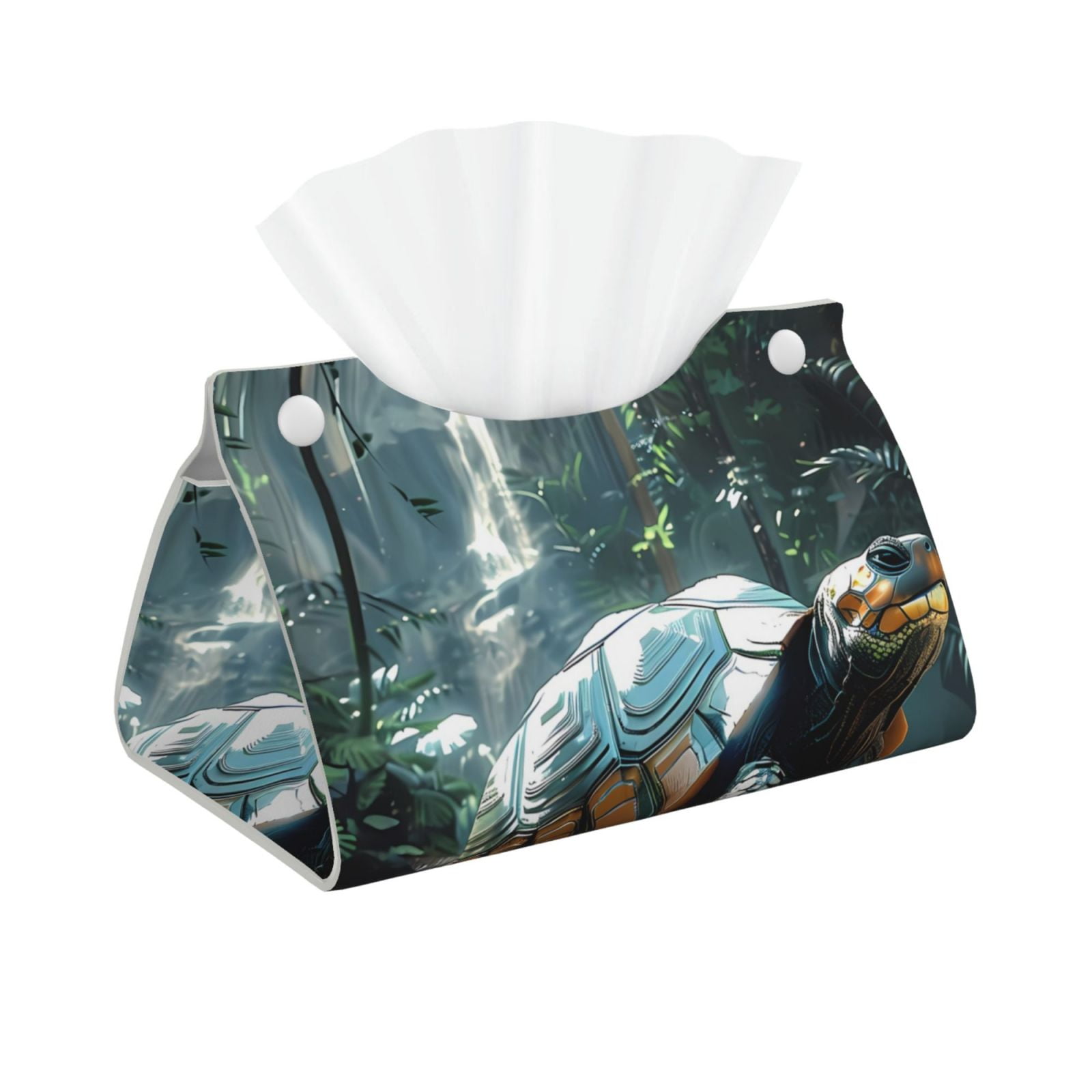 Salouo Turtle In Jungle Waterfall Pattern Long Tissue Box Cover ...