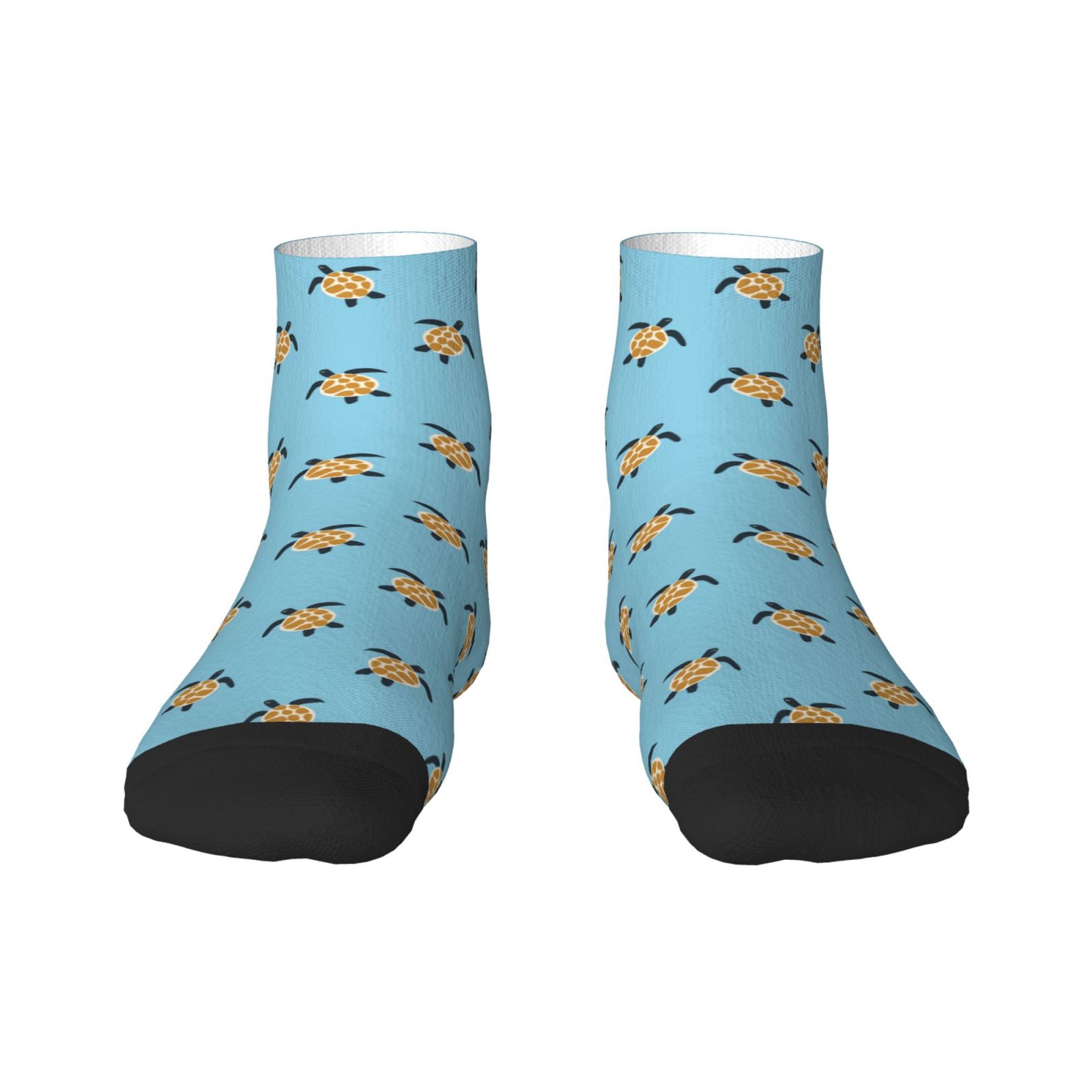 Salouo Turtle Pattern Unisex Middle Tube Socks,Middle-Finger Knee High ...