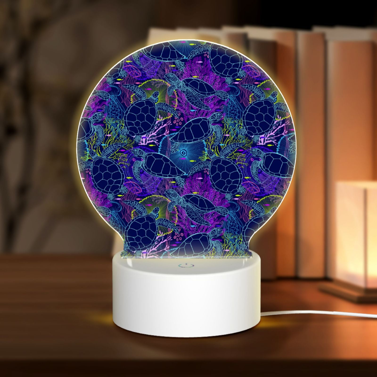 Salouo Turtles for Round Acrylic Night Light - Acrylic Sheets with LED ...