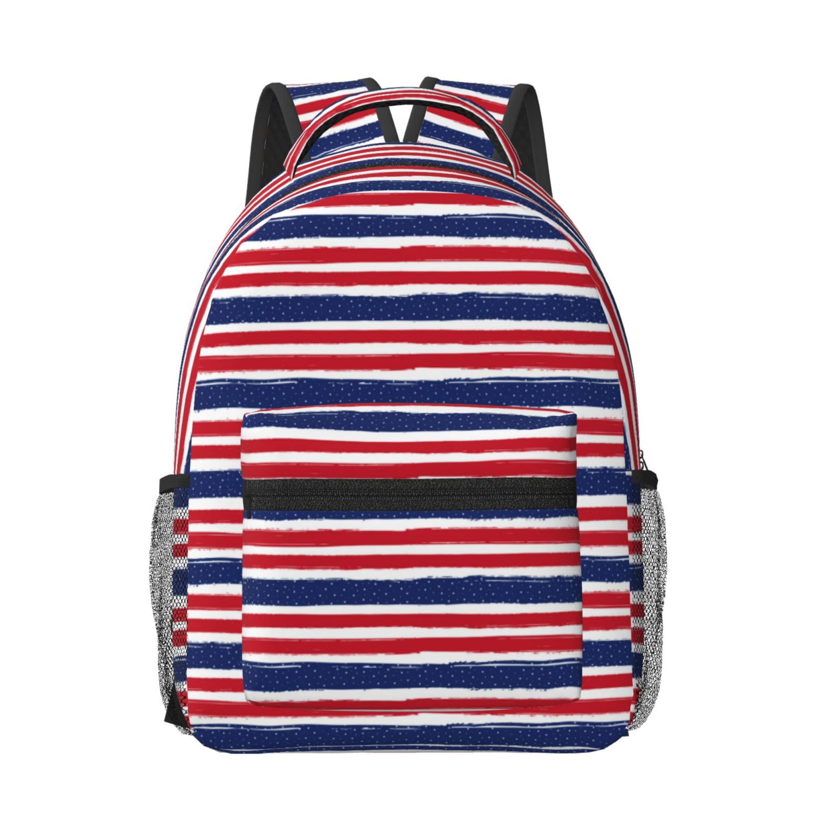 Salouo USA Colors Stripes Print Laptop Backpack 16.5'' Daypack Carry On ...