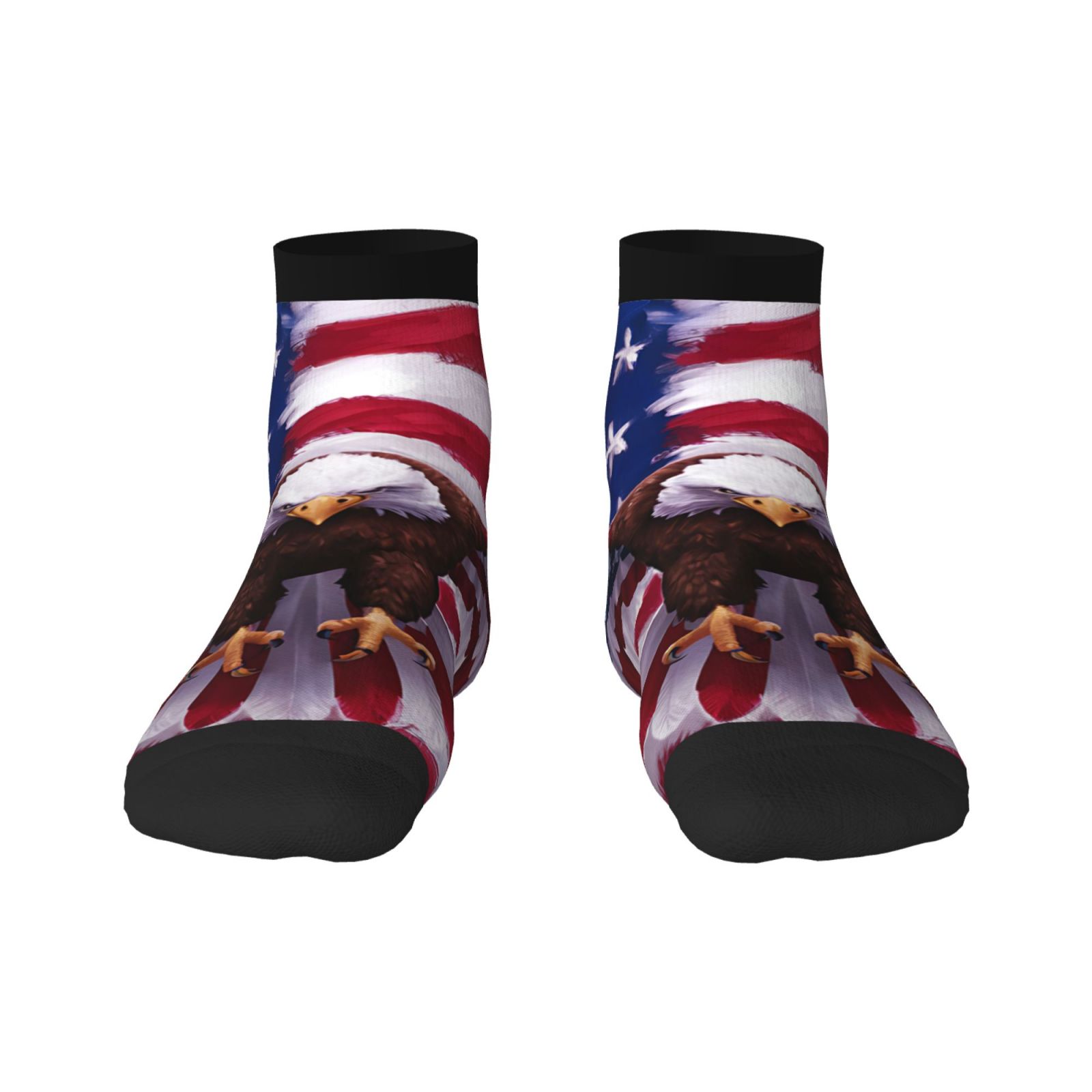 Salouo USA Eagle with Spread Wings Pattern Unisex Middle Tube Socks ...