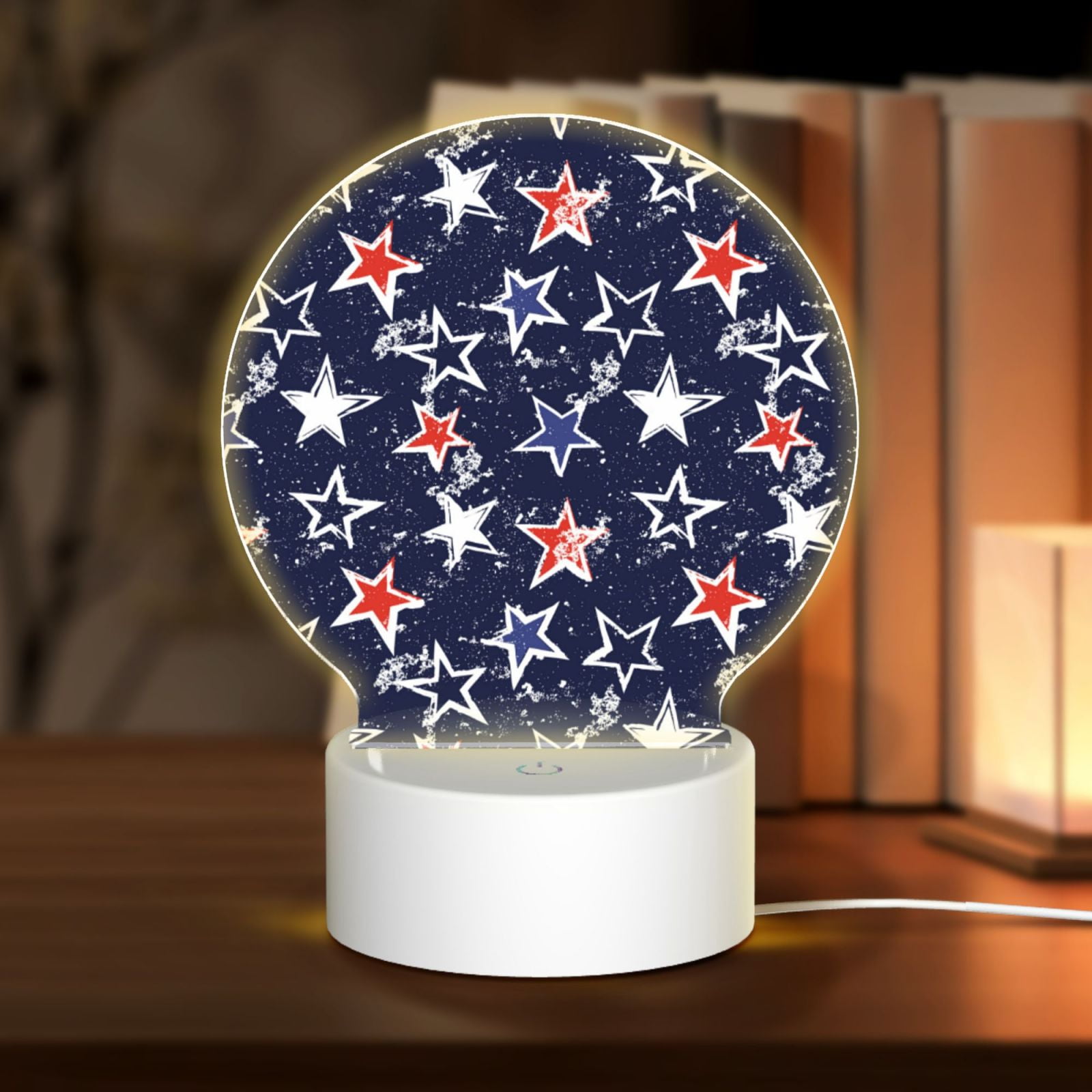 Salouo USA Stars for Round Acrylic Night Light - Acrylic Sheets with ...