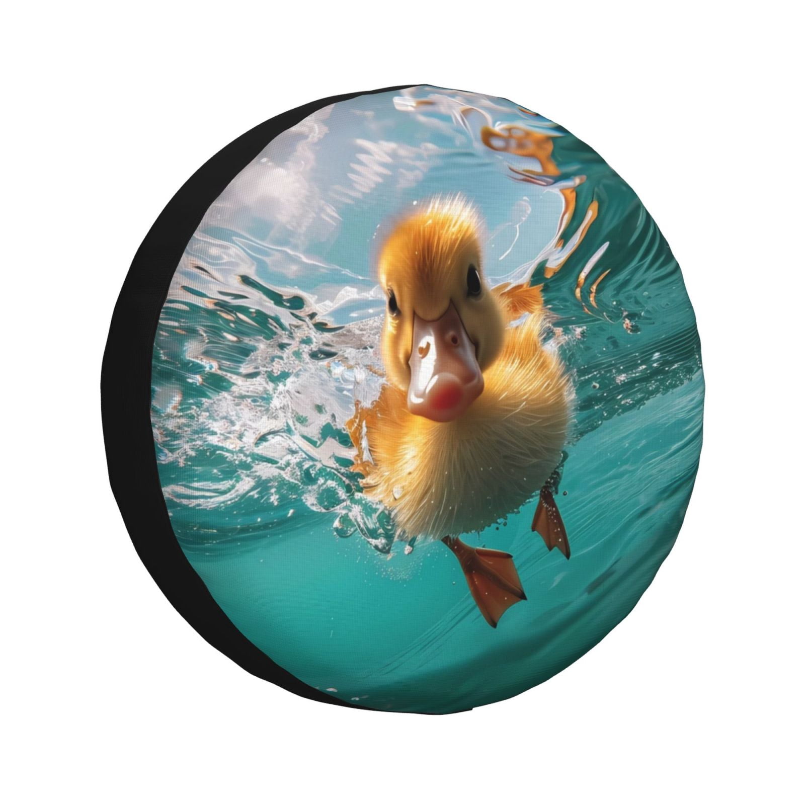 Salouo Underwater Swimming Duck Print Spare Tire Cover 14-17 inch Spare ...