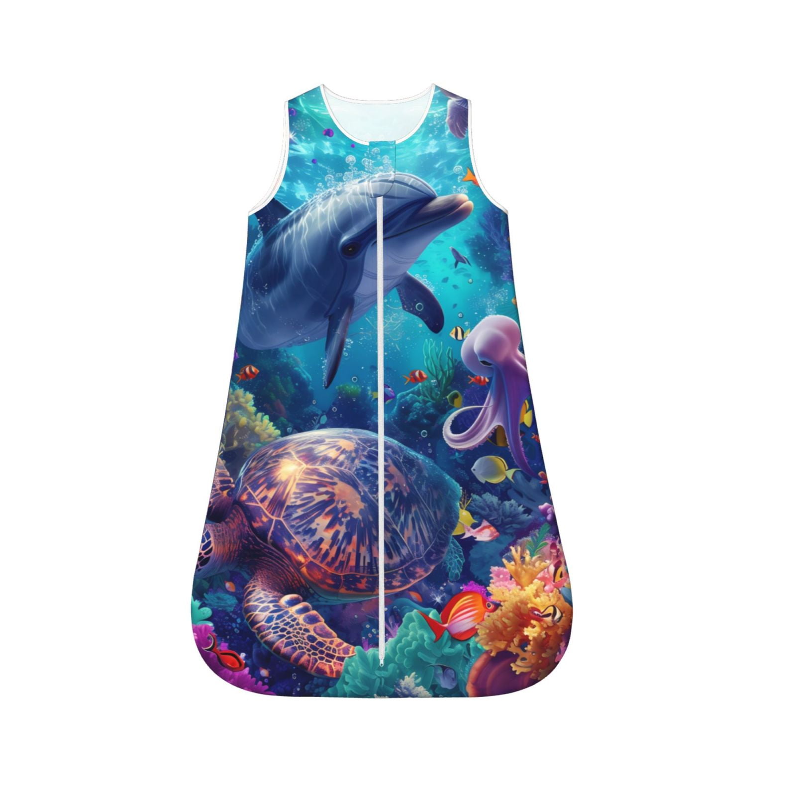 Salouo Underwater Turtle Dolphin Octopus Print Baby Sleep Sack Wearable ...