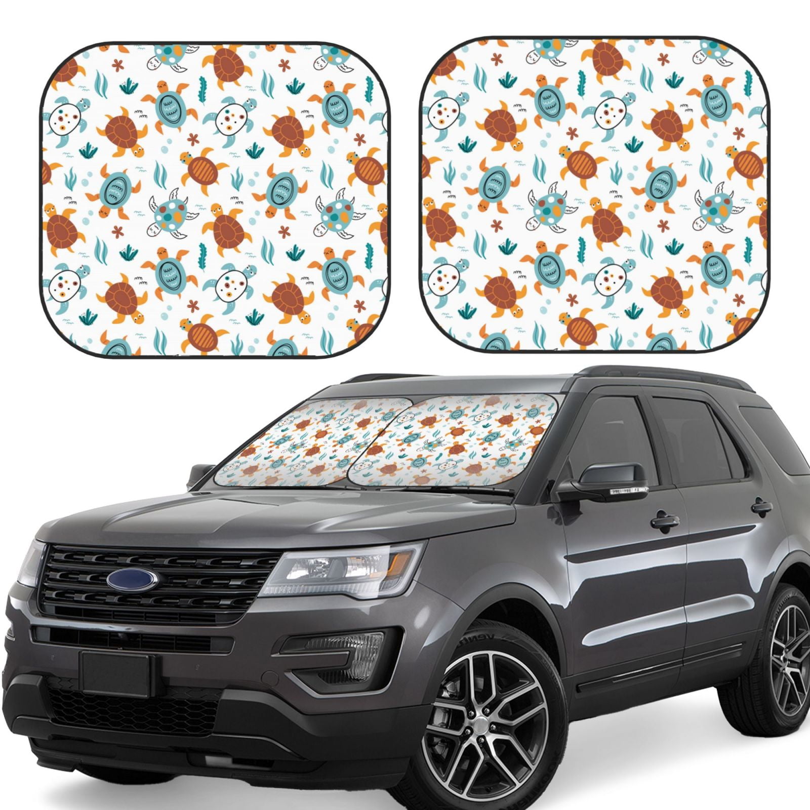 Salouo Various Turtle Pattern Car Windshield Sun Shade Foldable | Front Windshield Shade for Sun ...