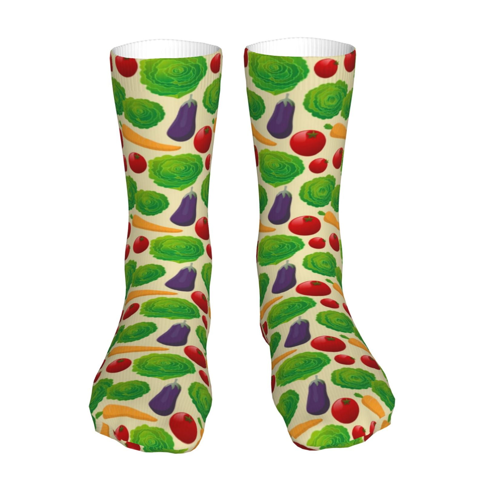 Salouo Vegetable Pattern Fun Novelty Crew Socks,Casual Athletic Socks ...