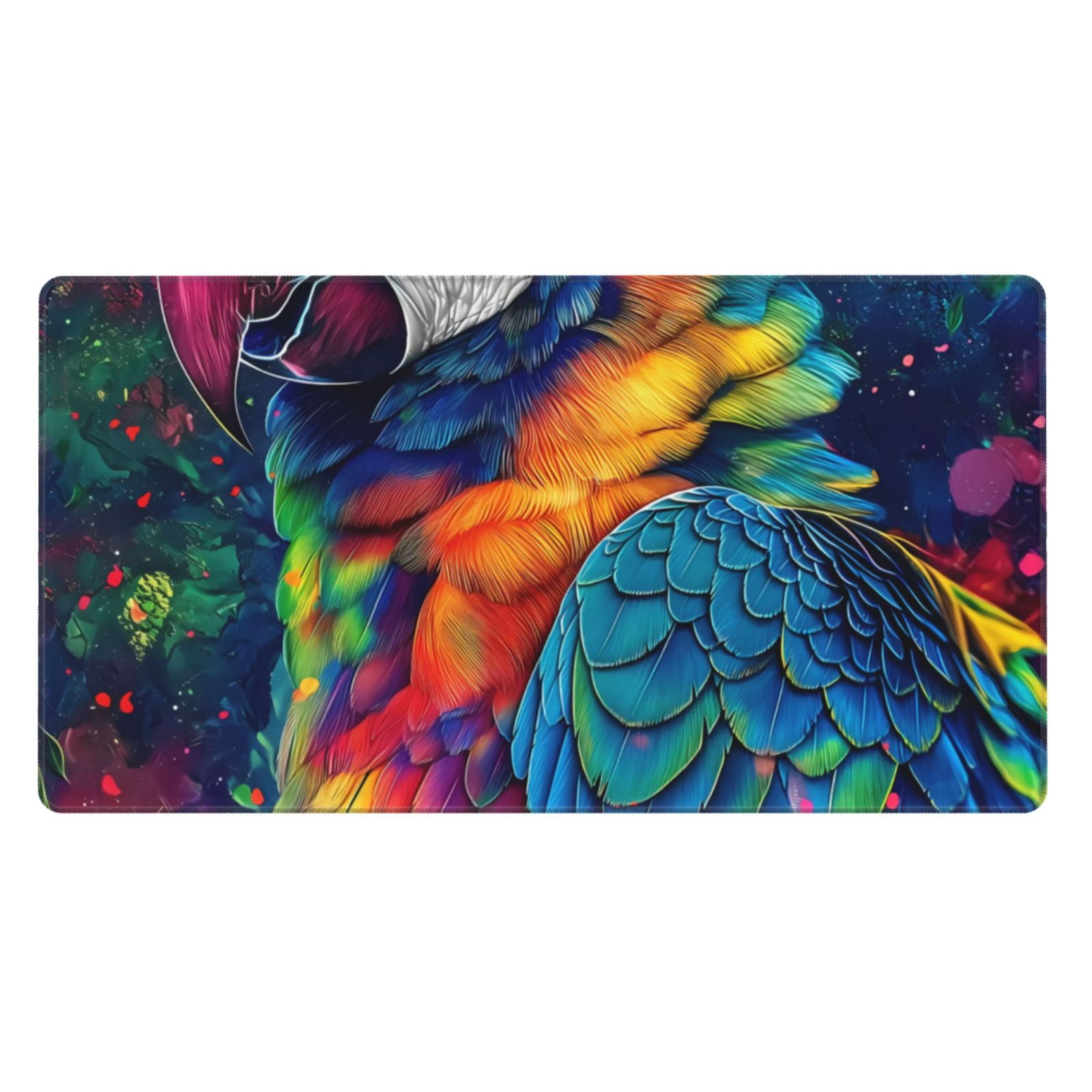 Salouo Vibrant Rainbow Parrot Fantasy Print Large Mouse Pad,Extended ...