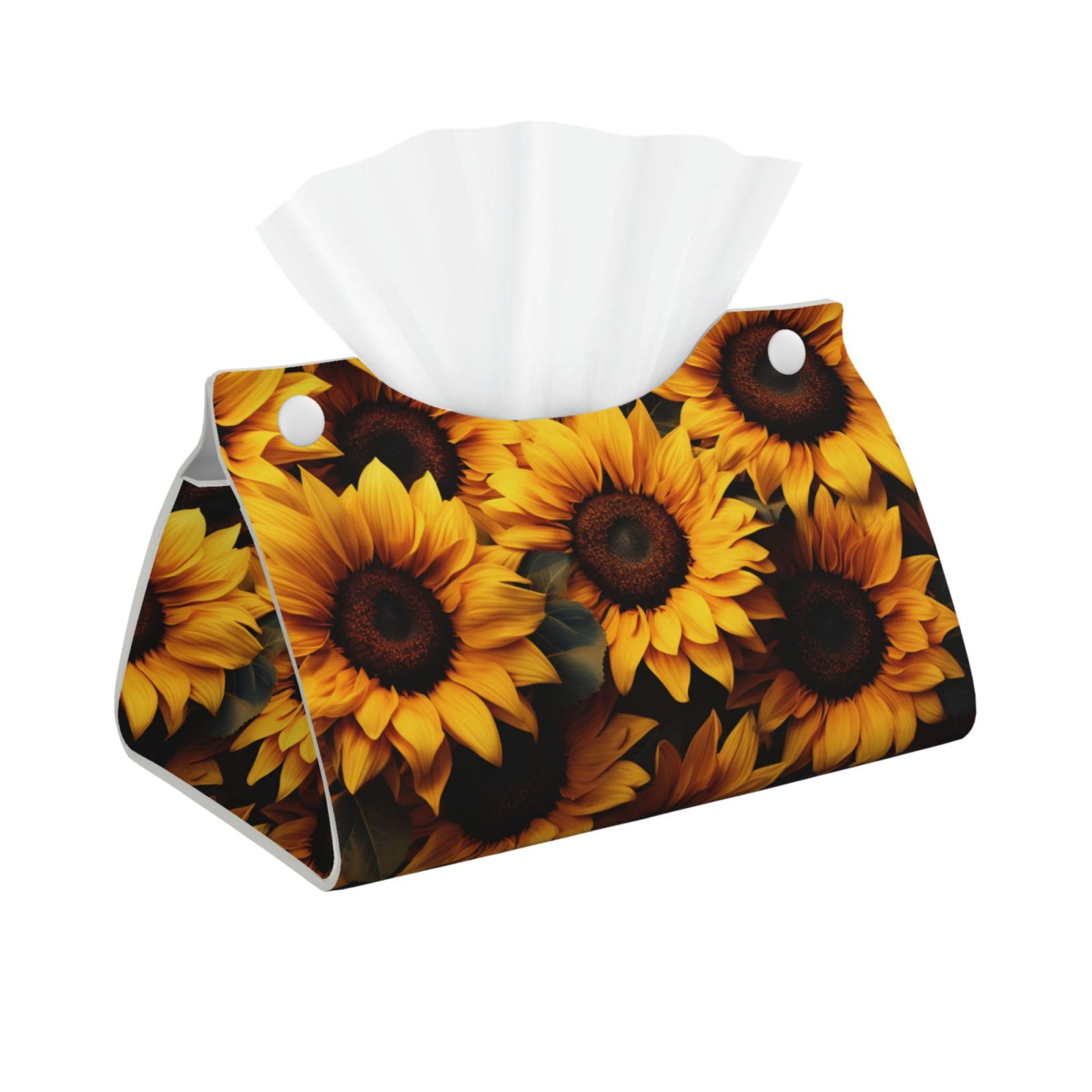 Salouo Vibrant Sunflower Blooms Pattern Long Tissue Box Cover ...