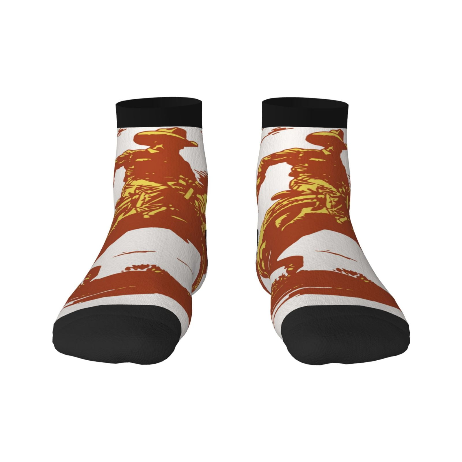 Salouo Vintage Cowboy On A Bronco Horse Pattern Unisex Middle Tube ...