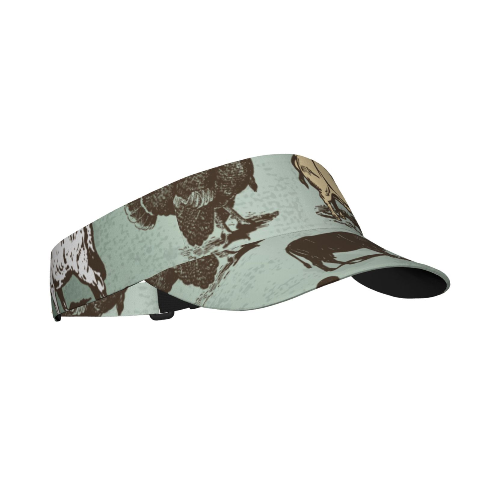 Salouo Vintage Farm Animals Pattern Sport Sun Visor Hats,1-Piece of ...