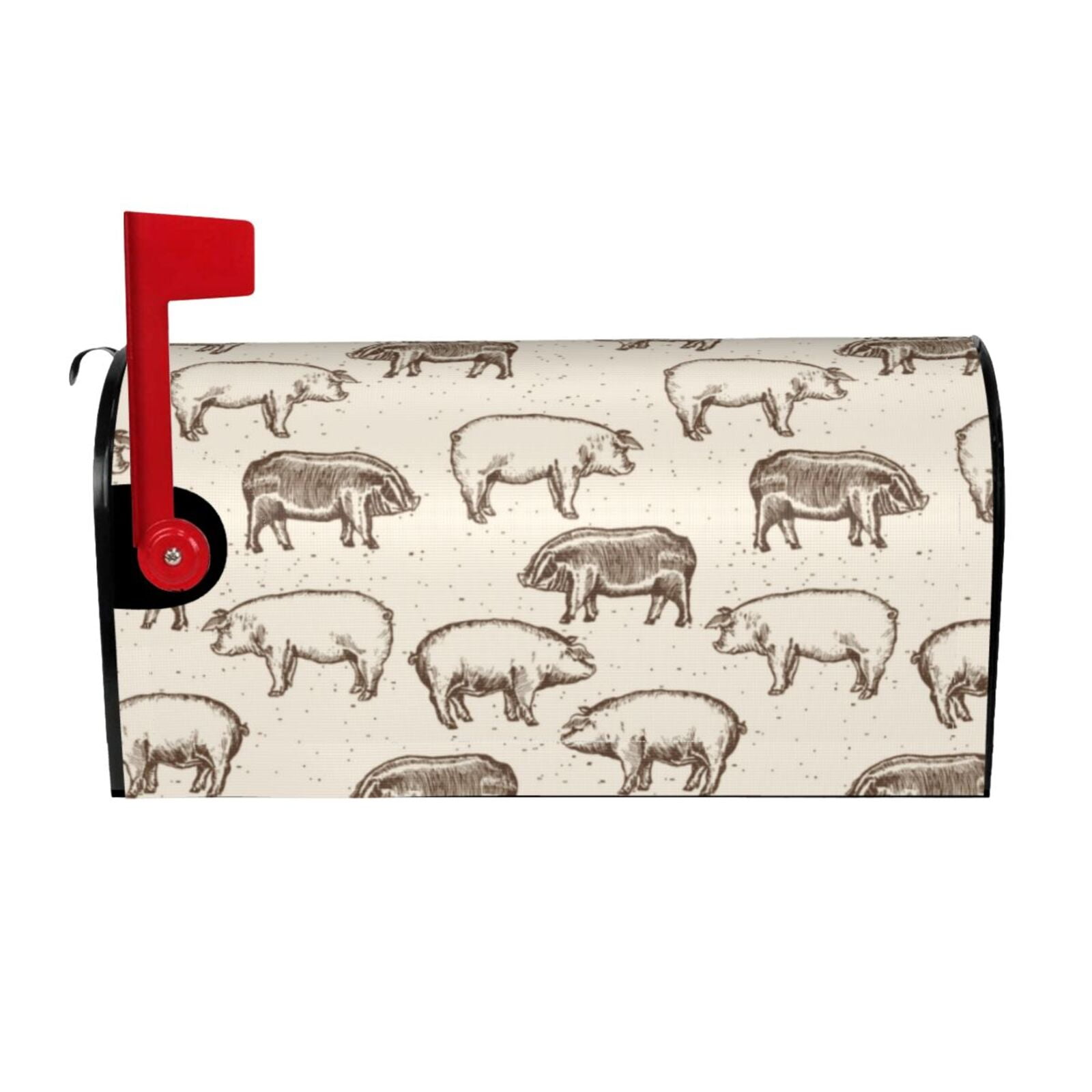 Salouo Vintage Farm Pigs for Magnetic Mailbox Covers Waterproof Post ...