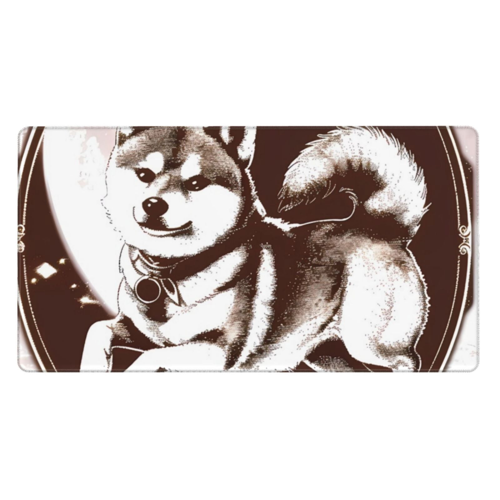 Salouo Vintage Husky Dog Print Large Mouse Pad,Extended Mat Desk Pad ...