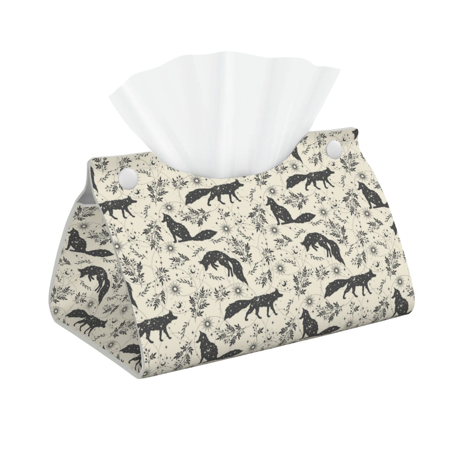 Salouo Vintage Moon Fox Pattern Long Tissue Box Cover Rectangular–Plus ...