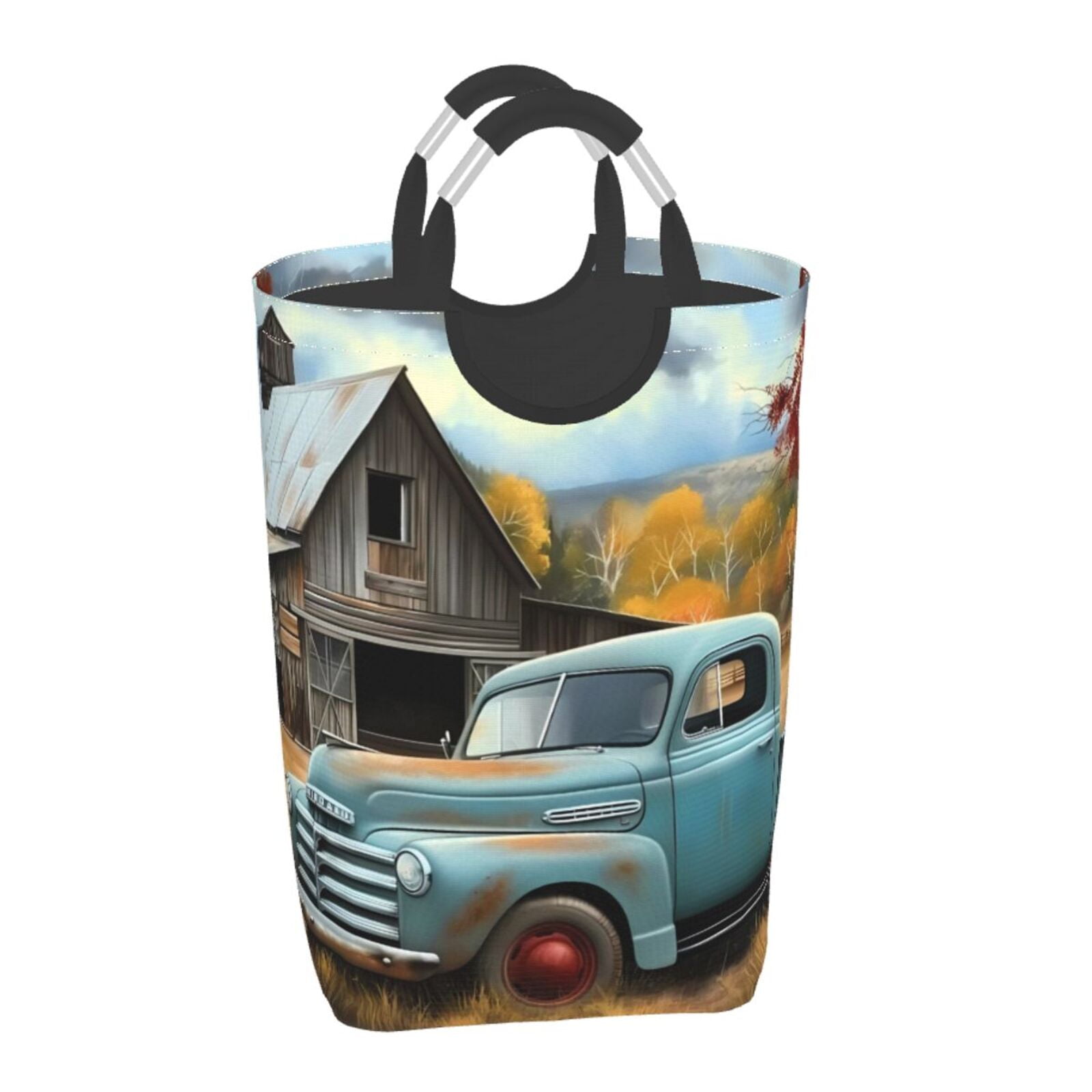 Salouo Vintage Truck Farm Scene for Dirty Clothes Hamper,Extra Large ...