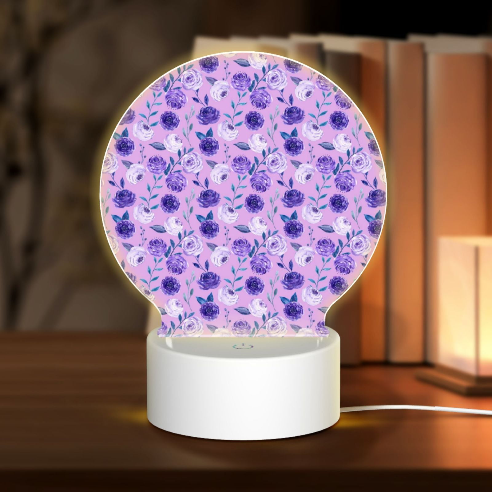 Salouo Violet for Round Acrylic Night Light - Acrylic Sheets with LED ...