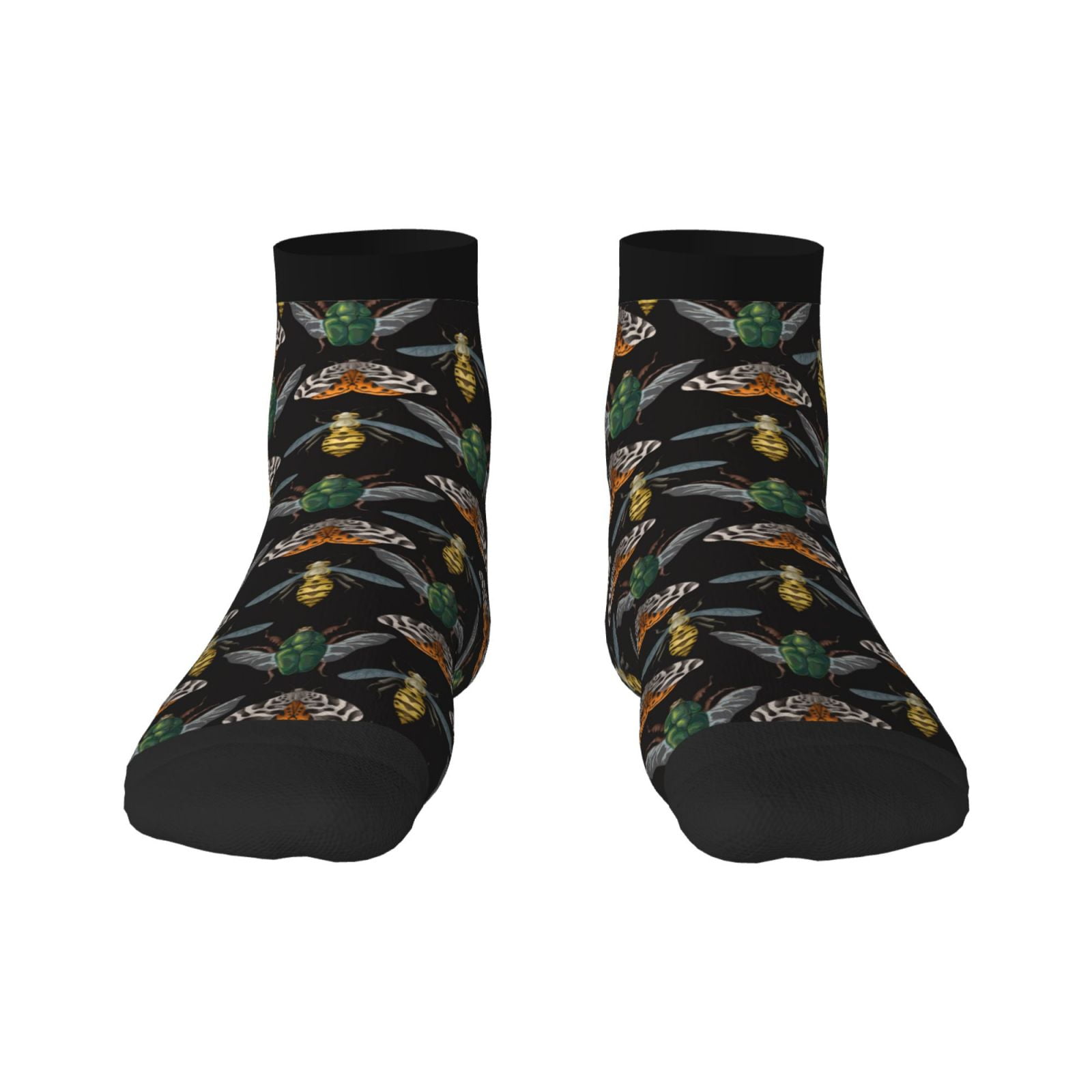 Salouo Wasp Cockchafer Butterfly Pattern Unisex Middle Tube Socks ...