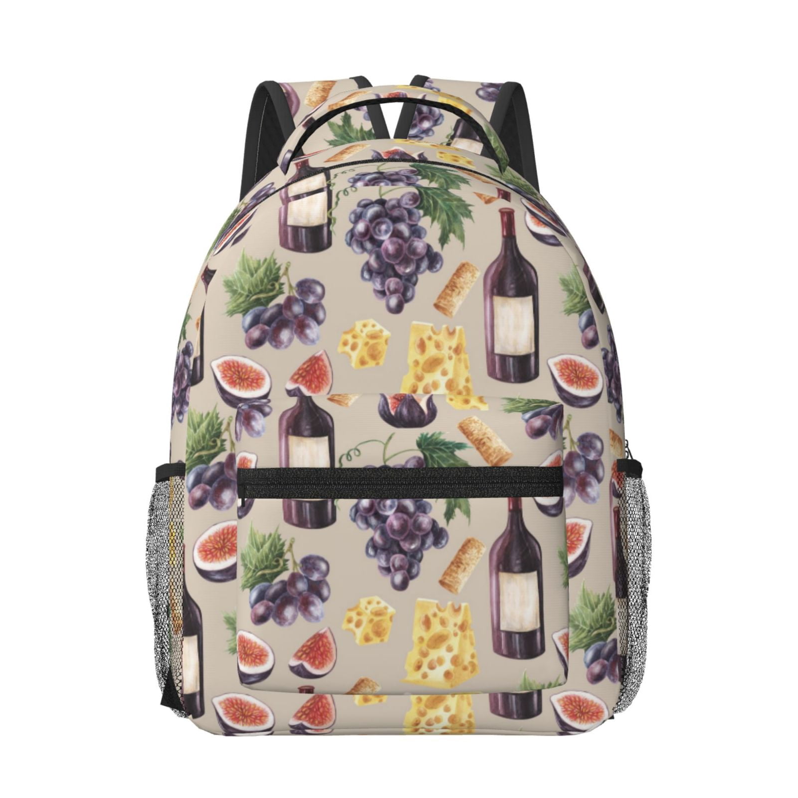 Salouo Watercolor Bottles And Glasses Print Laptop Backpack 16.5 ...