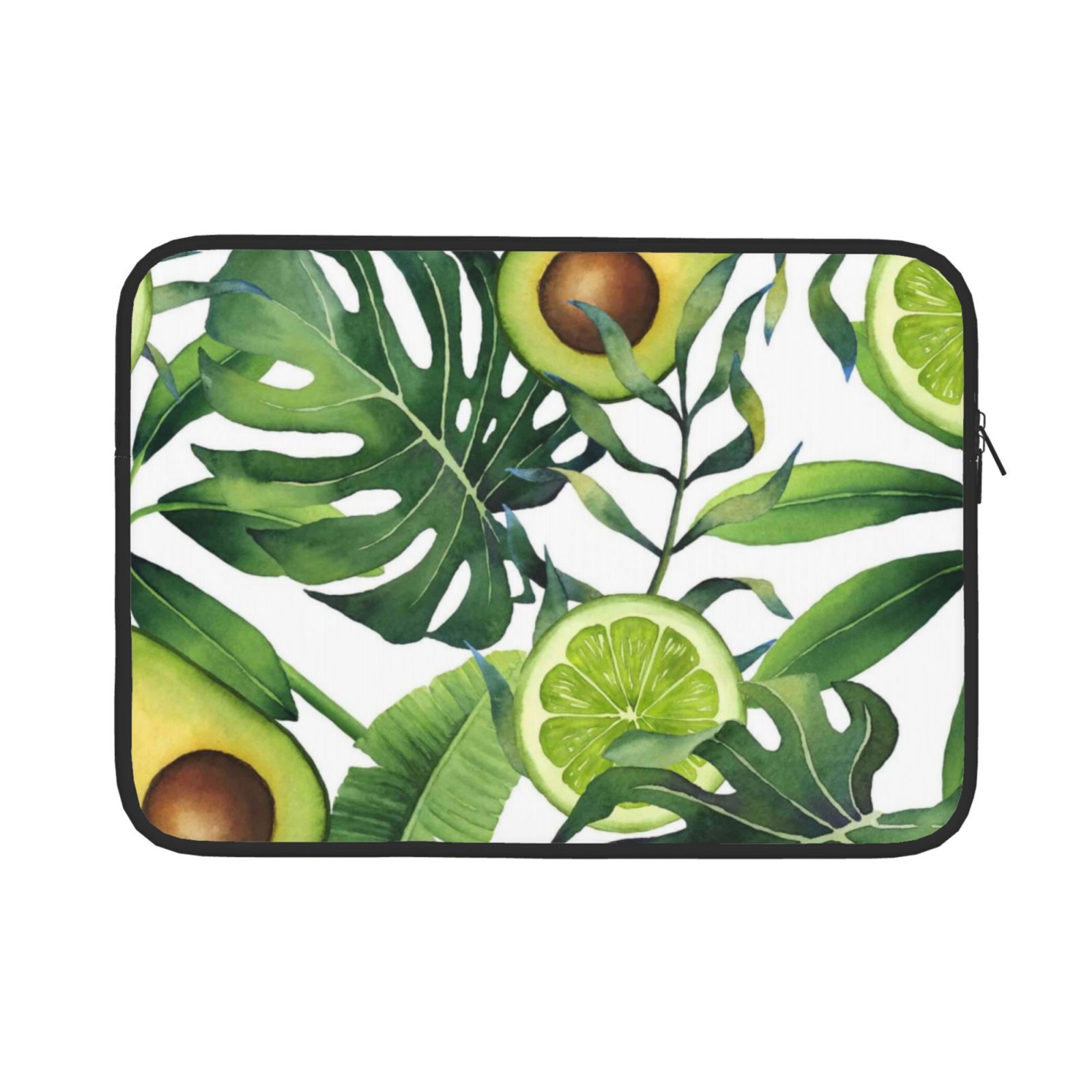 Salouo Watercolor Green Tropical Pattern Laptop Sleeve Case, Laptop ...