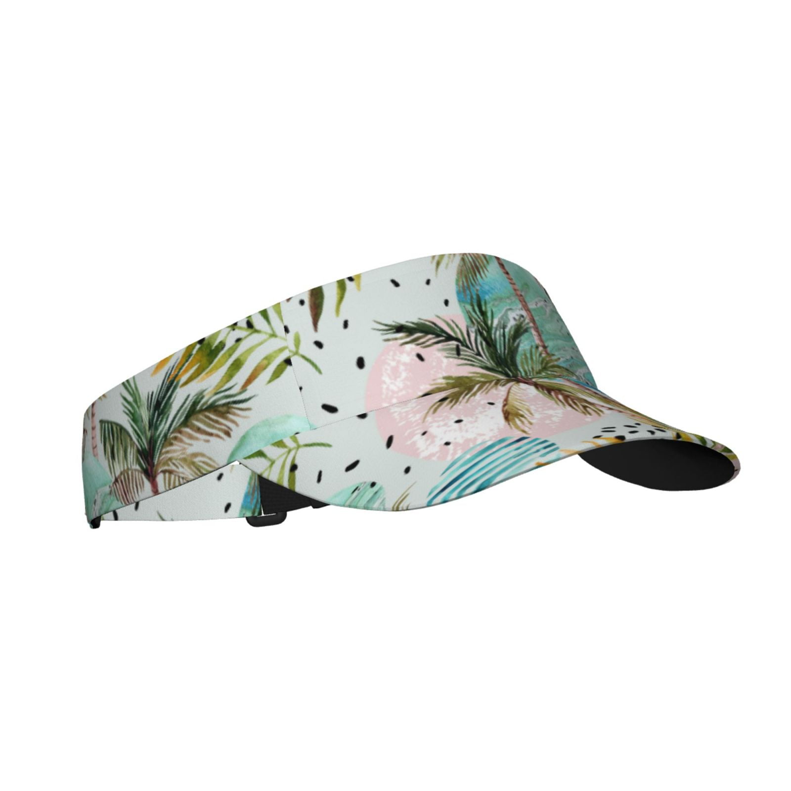 Salouo Watercolor Palm Tree Pattern Sport Sun Visor Hats,1-Piece of ...