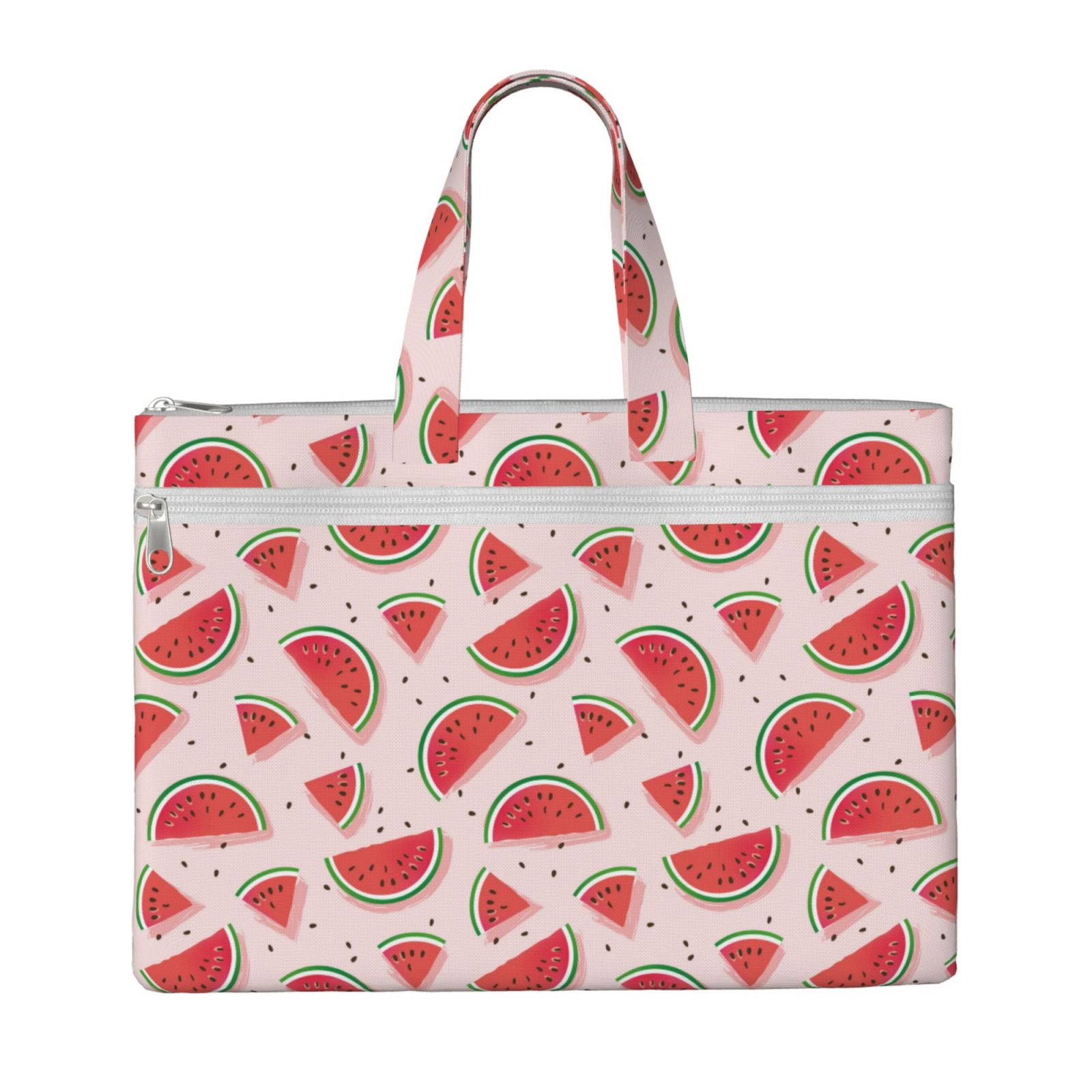 Salouo Watermelon for Canvas Tote File Bag, Tote Bag With Zipper ...