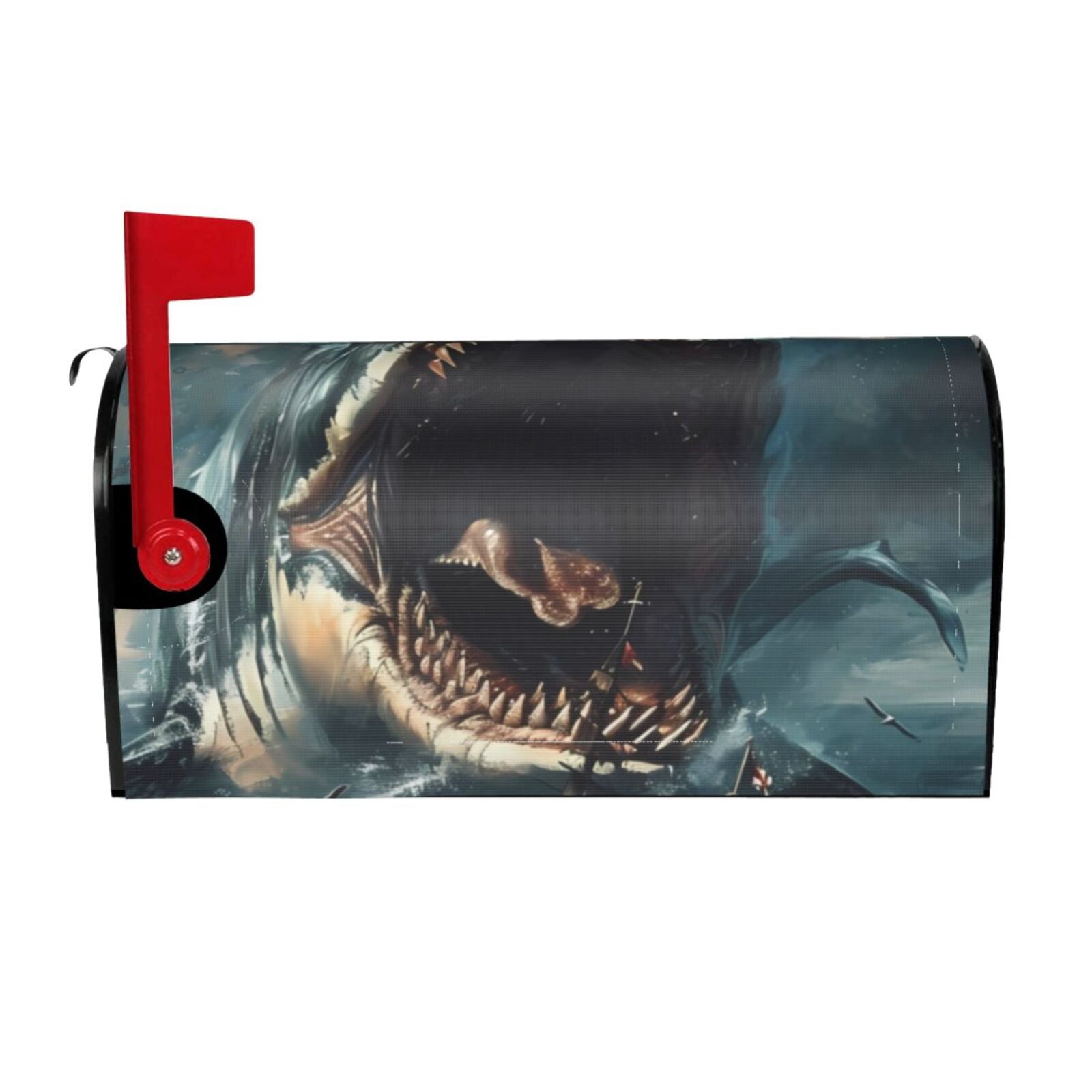 Salouo Wave Sailboat Shark for Magnetic Mailbox Covers Waterproof Post ...