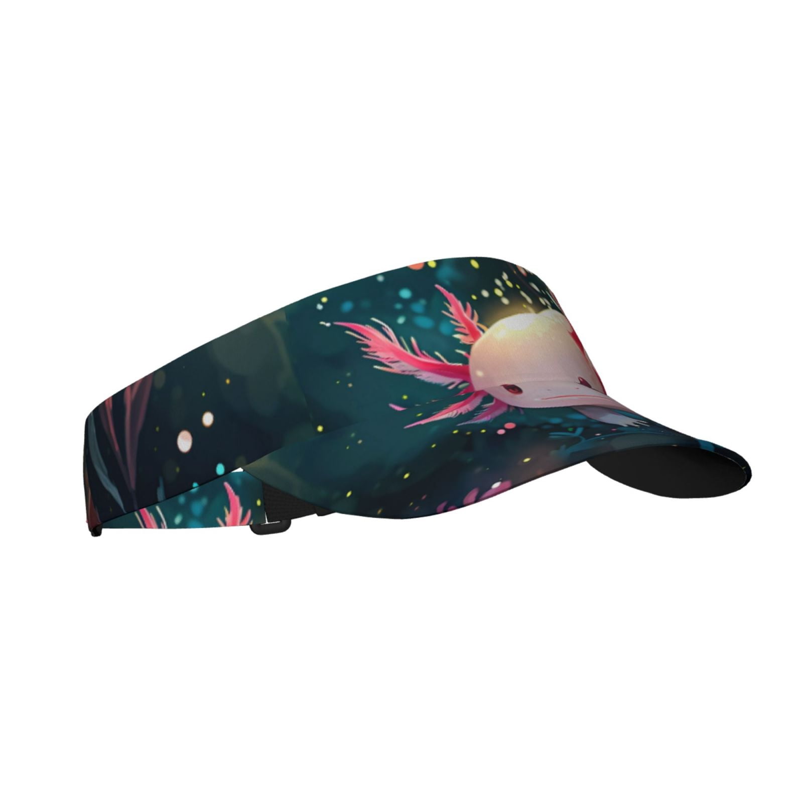 Salouo Whimsical Axolotl Fantasy Pattern Sport Sun Visor Hats,1-Piece ...