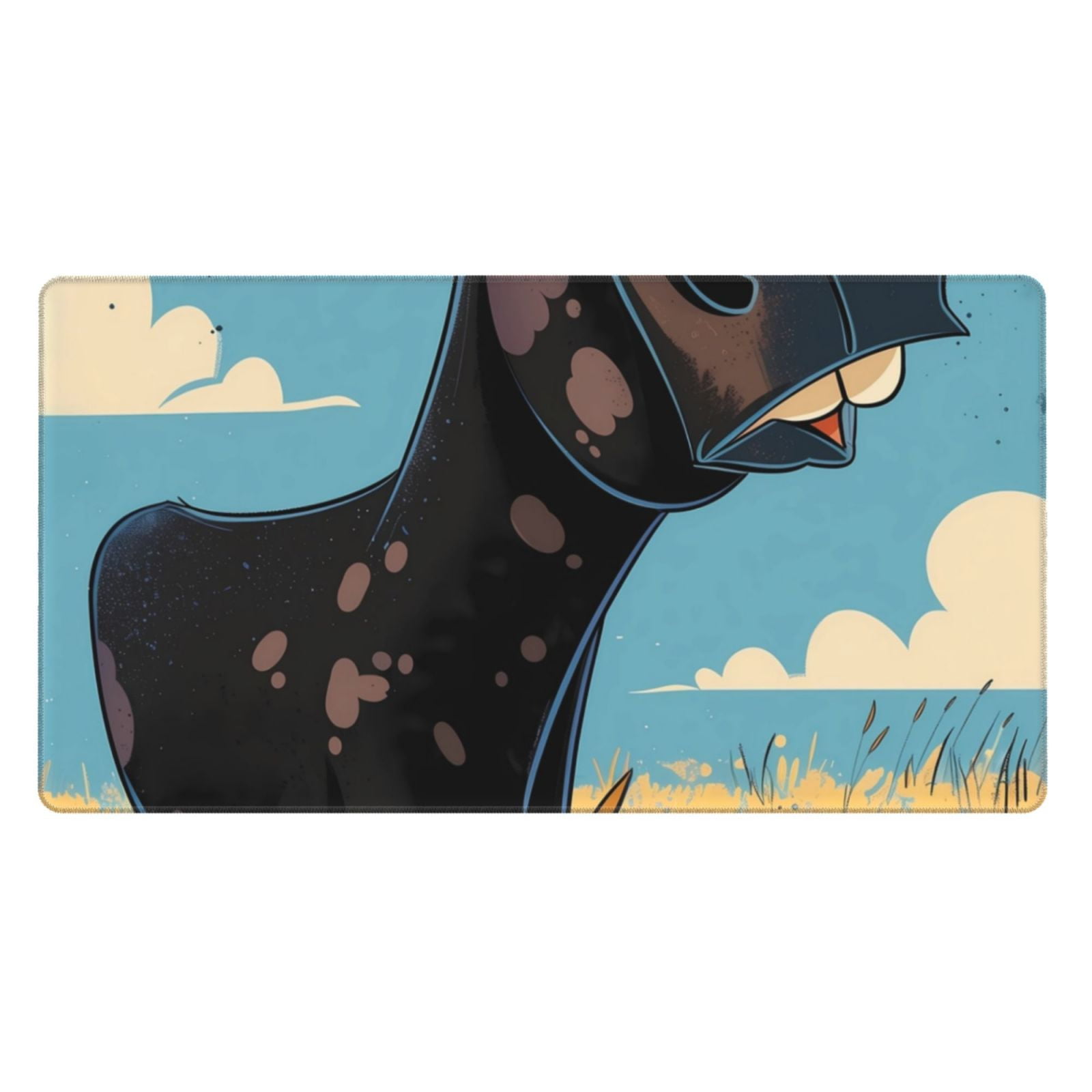 Salouo Whimsical Cartoon Cow Print Large Mouse Pad,Extended Mat Desk ...
