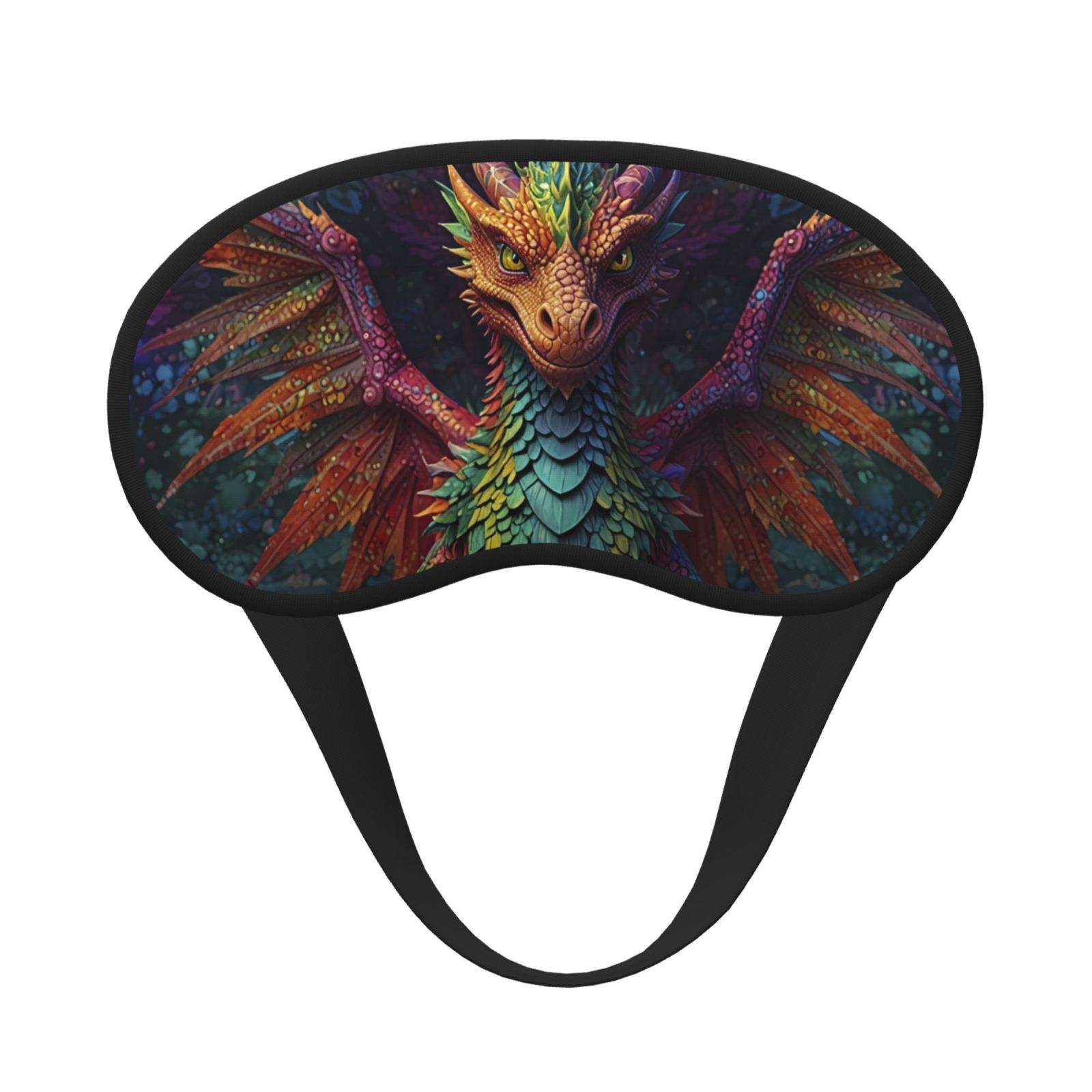 Salouo Whimsical Dragon Color Cool Print Sleep Mask Eye Cover, 1-Pack ...
