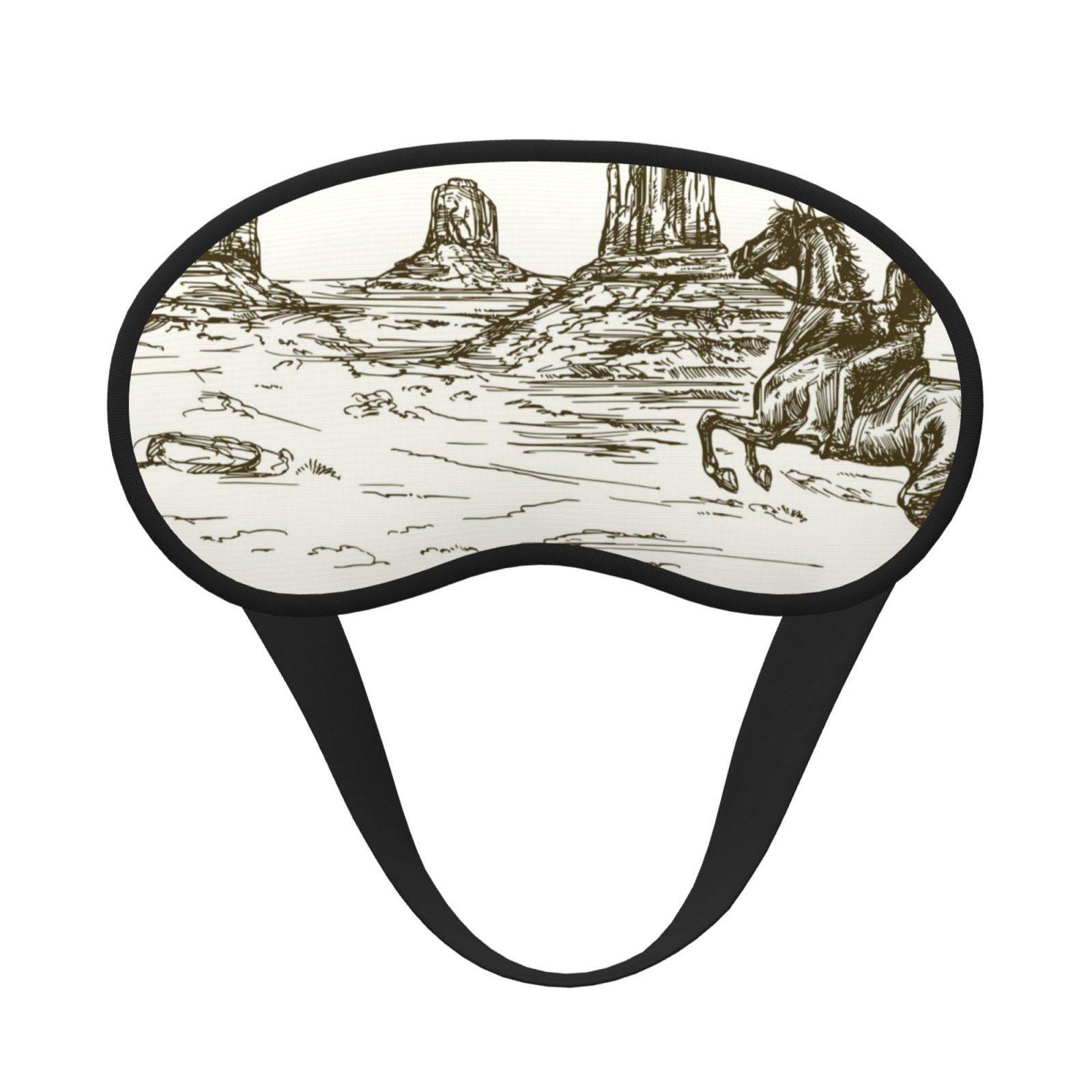 Salouo Wild West Desert With Cowboy Pattern Eye Masks, 1-Pack Sleep ...