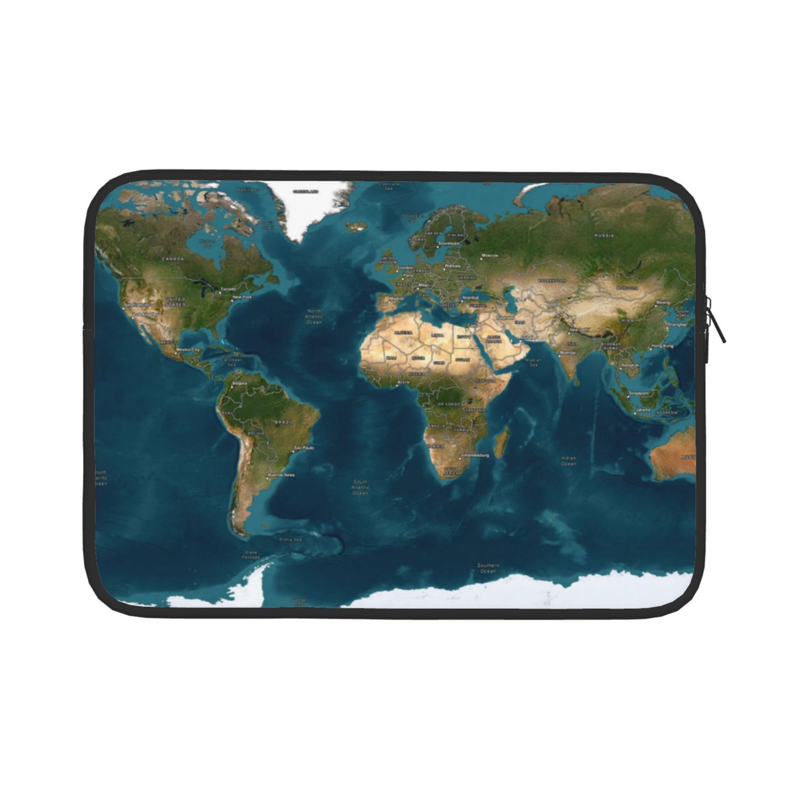 Salouo World Map Pattern Laptop Sleeve Case, Laptop Cover Briefcase ...