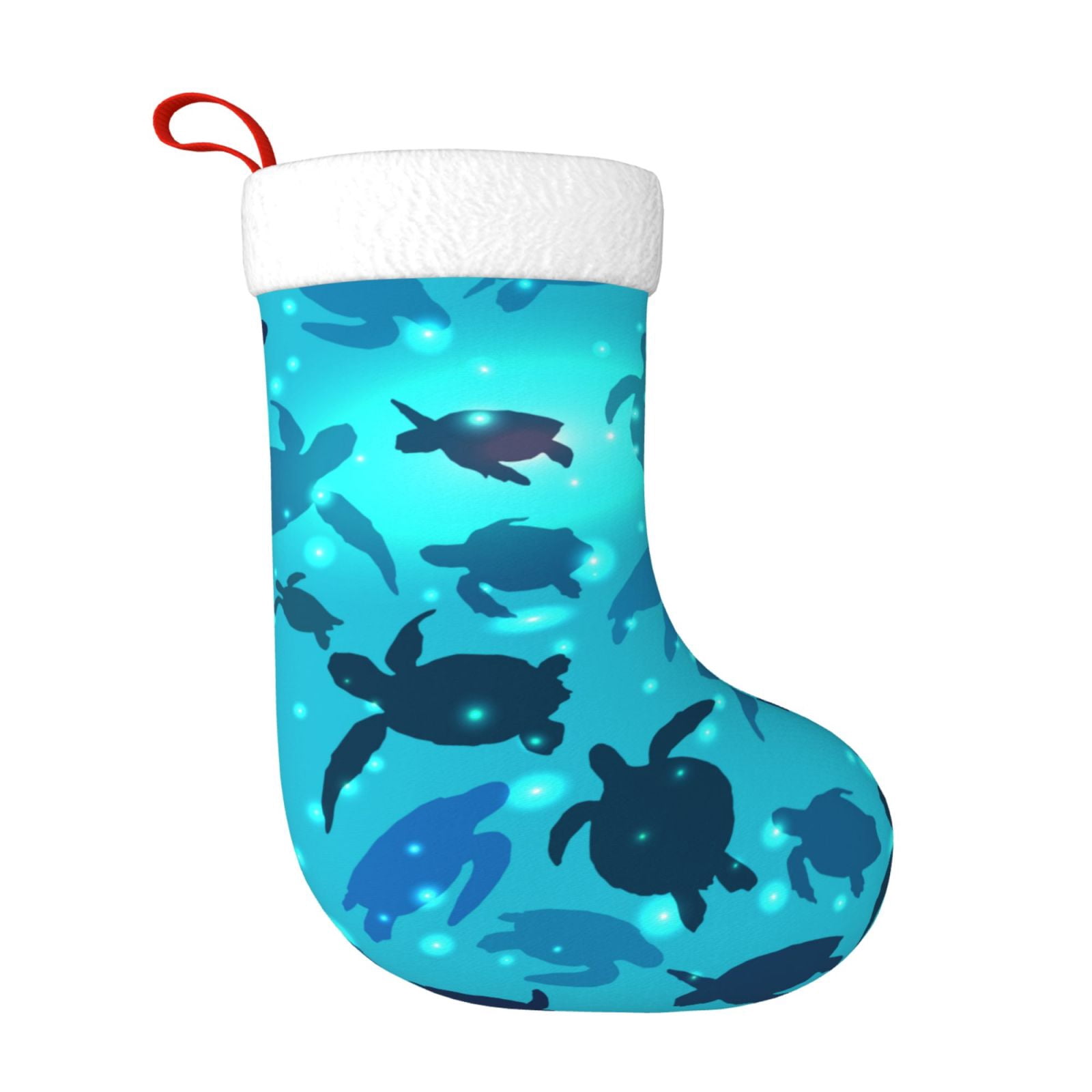 Salouo World Turtle Day Print Christmas Stockings,Large Xmas Stocking ...